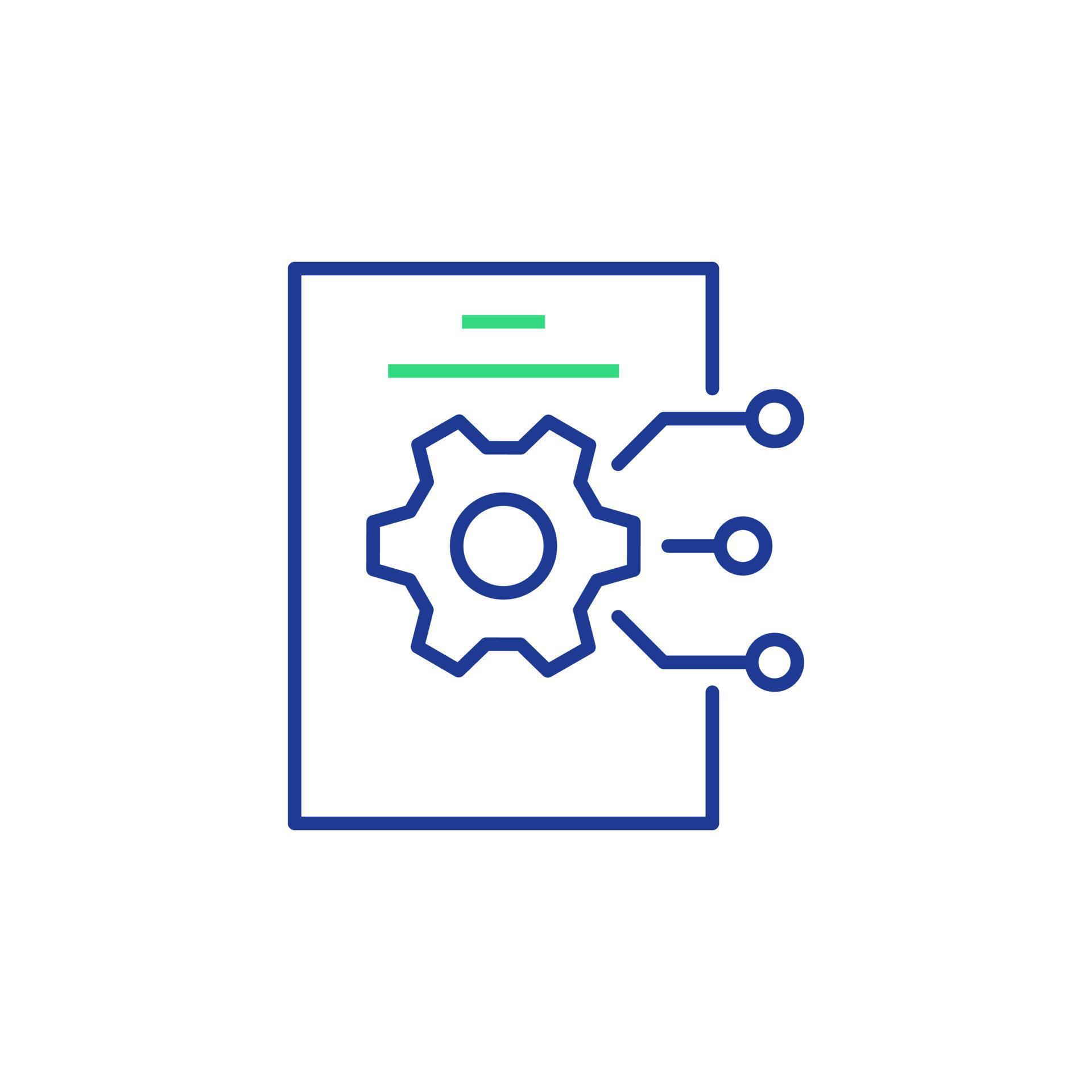 Manual Documentcogwheel And Paper File Capturing Digital Informationbig Data Processing