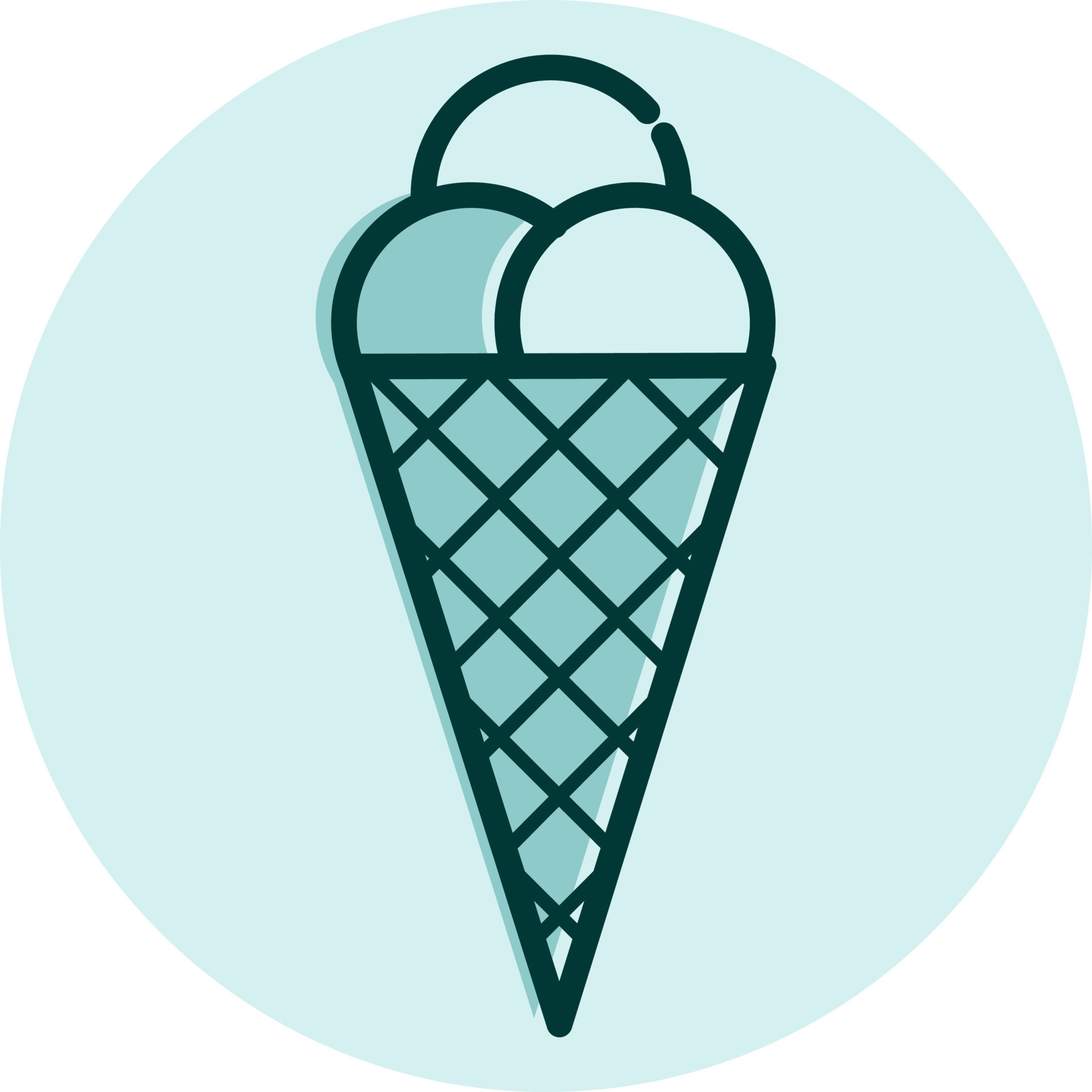 Ice Cream In Cone Illustration Vector On A White Background 13732409 Vector Art At Vecteezy