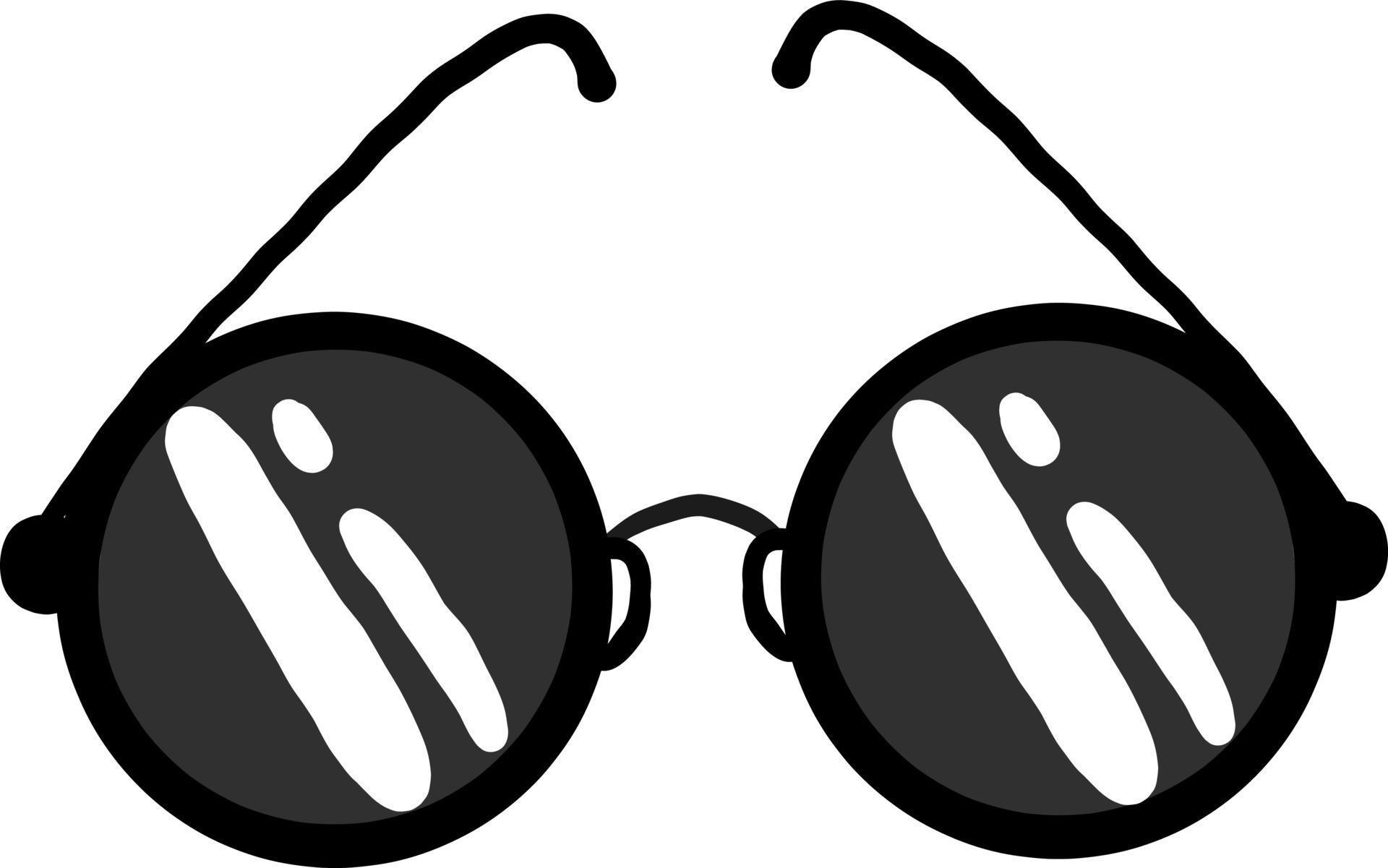 Black Round Glasses Illustration Vector On White Background 13733133 Vector Art At Vecteezy