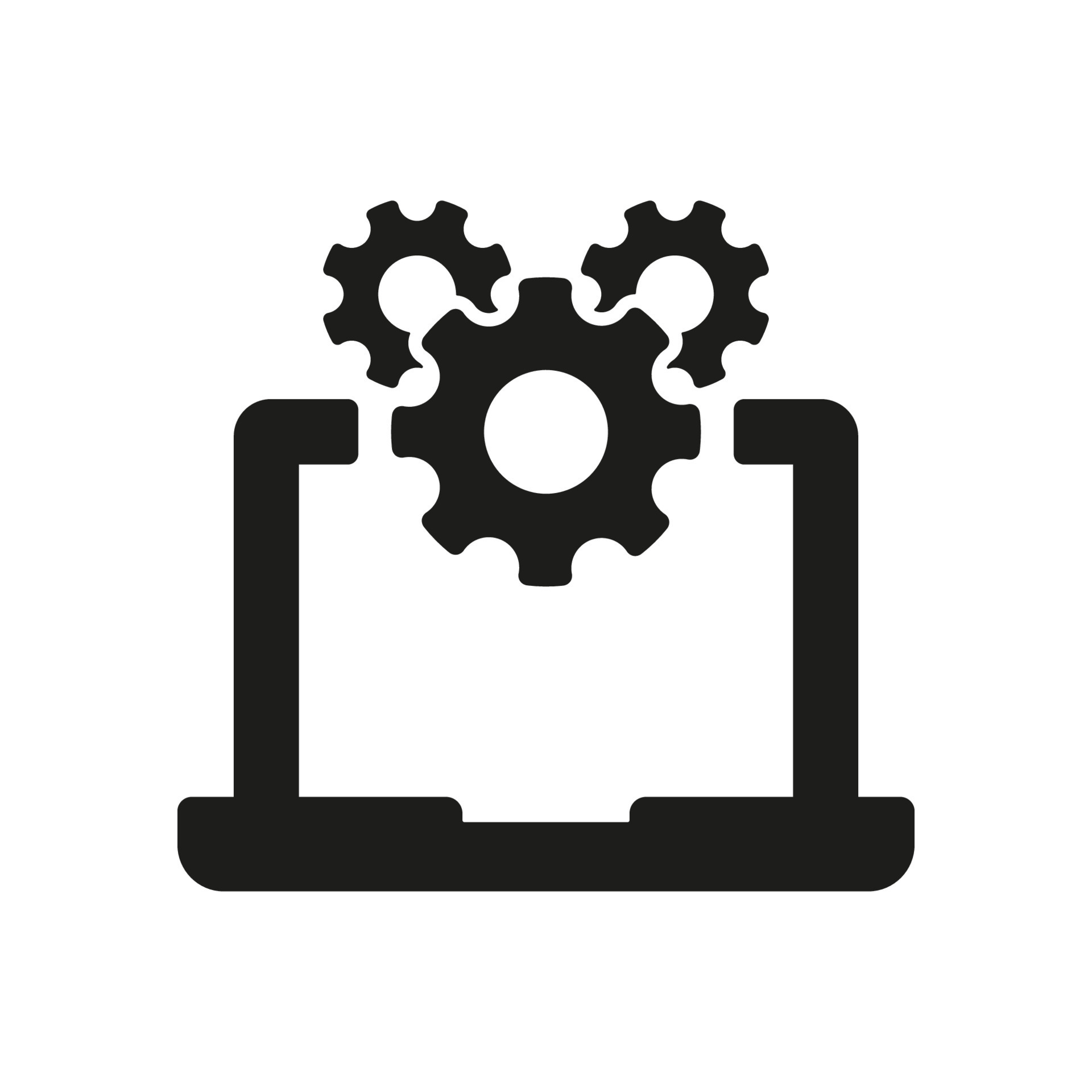 Computer System Update Black Pictogram Settings And Configuration Of