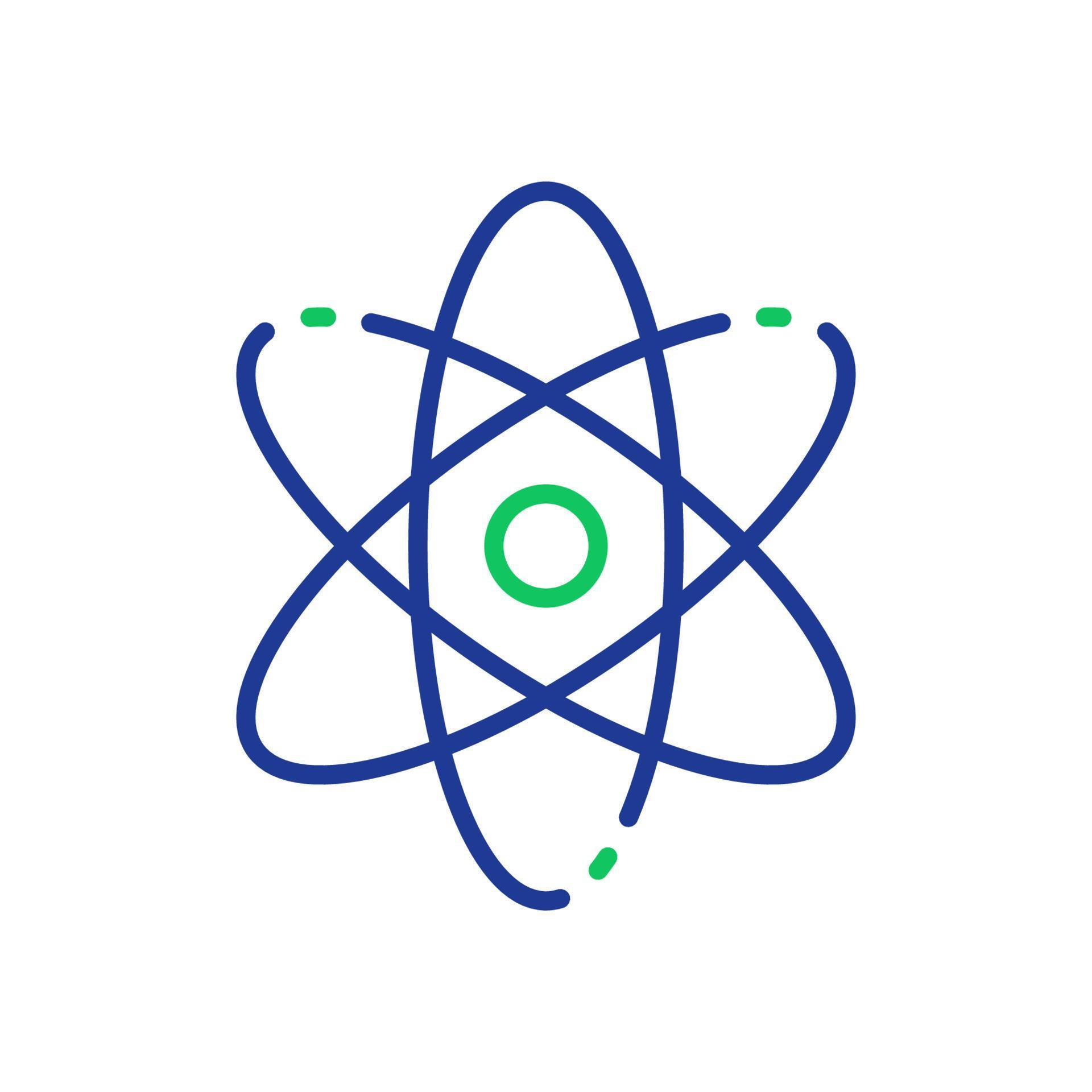 Atom Line Icon. Scientific Atom Symbol. Sign of Education and Science ...