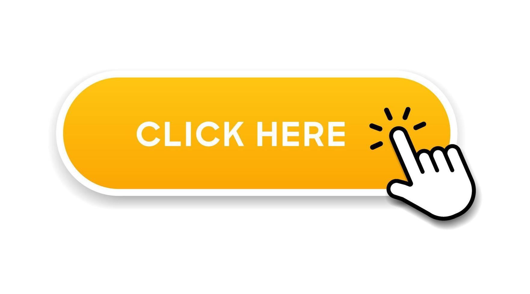 Click here web buttons with hand cursor. Set of action button with ... Click here web buttons with hand cursor. Set of action button with ...