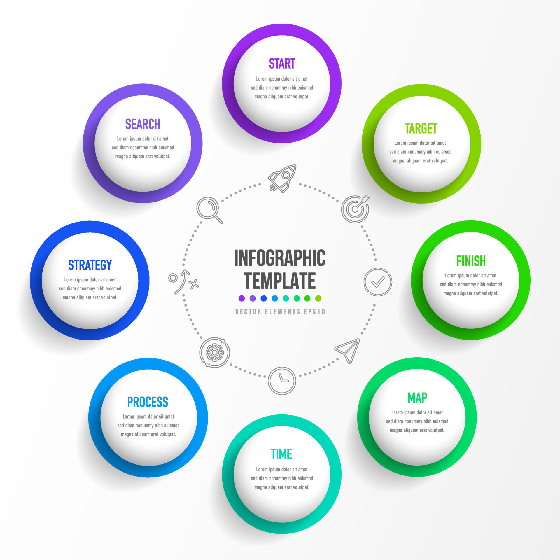 Timeline infographic design with options or steps. Infographics for ...