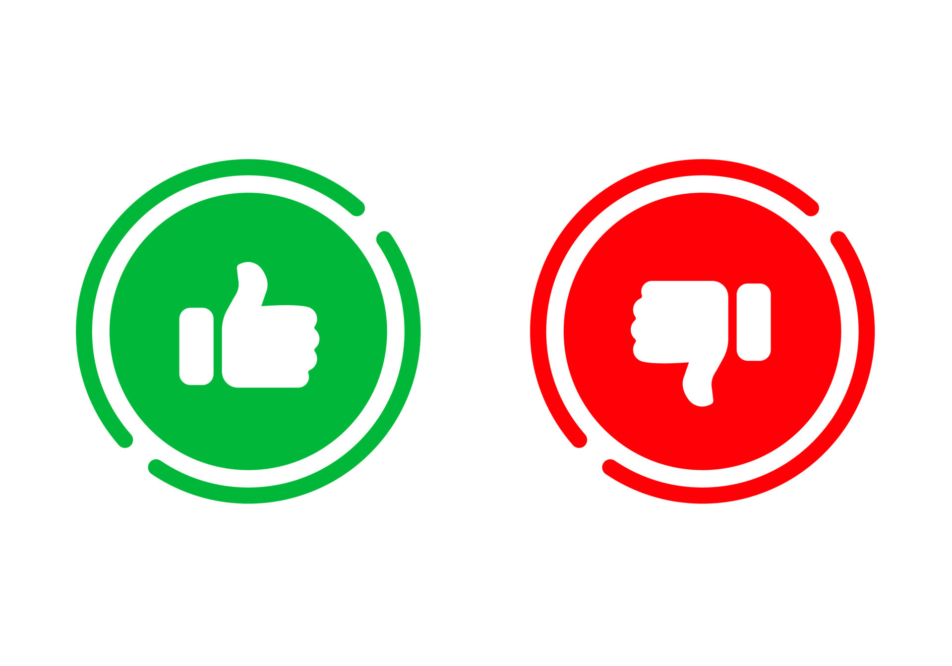 Checkmark, confirm, approve, appreciate, like symbol. Decline, reject ... Checkmark, confirm, approve, appreciate, like symbol. Decline, reject ...
