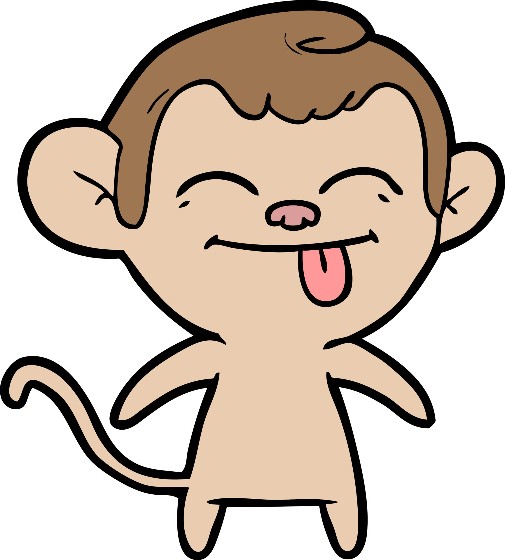 Cartoon monkey sticking tongue out 13738265 Vector Art at Vecteezy Cartoon monkey sticking tongue out 13738265 Vector Art at Vecteezy