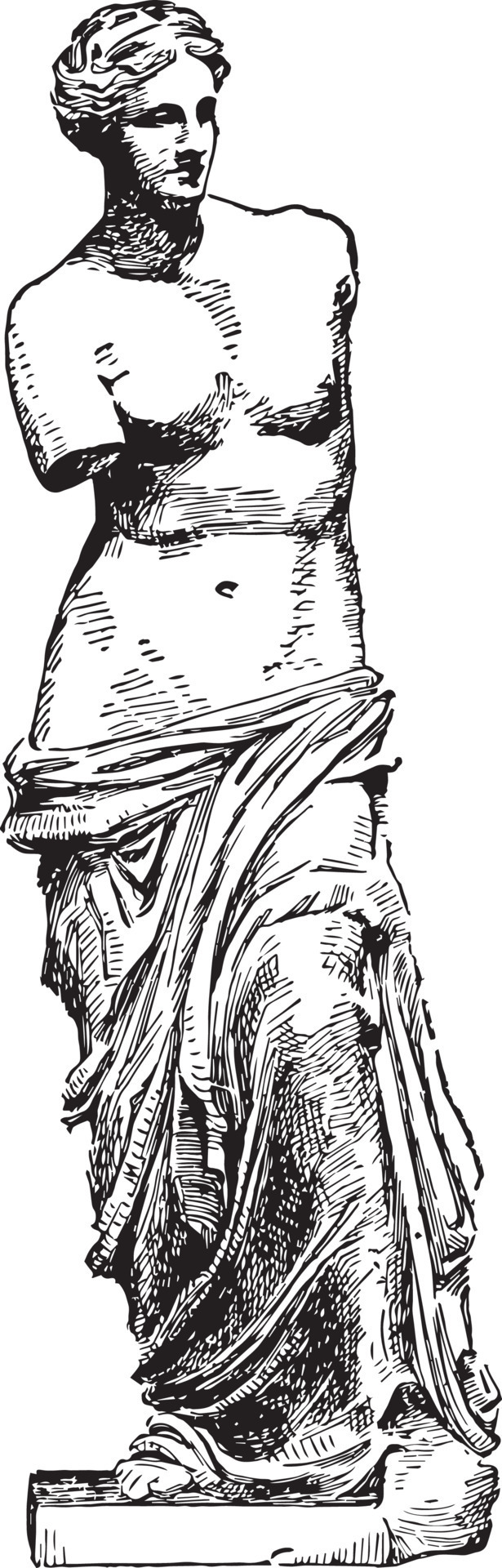 Venus De Milo Is A Famous Ancient Greek Statue Vintage Engraving 13743110 Vector Art At Vecteezy
