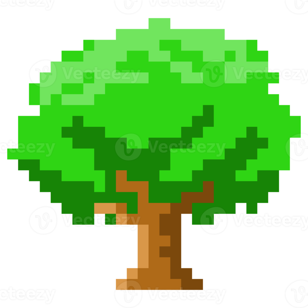 Pixel art tree icon 13743345 PNG