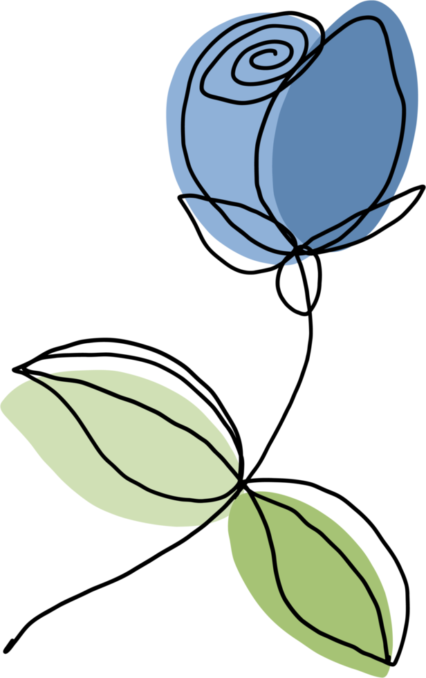 Simplicity Flower Freehand Continuous Line Drawing 13743541 Png