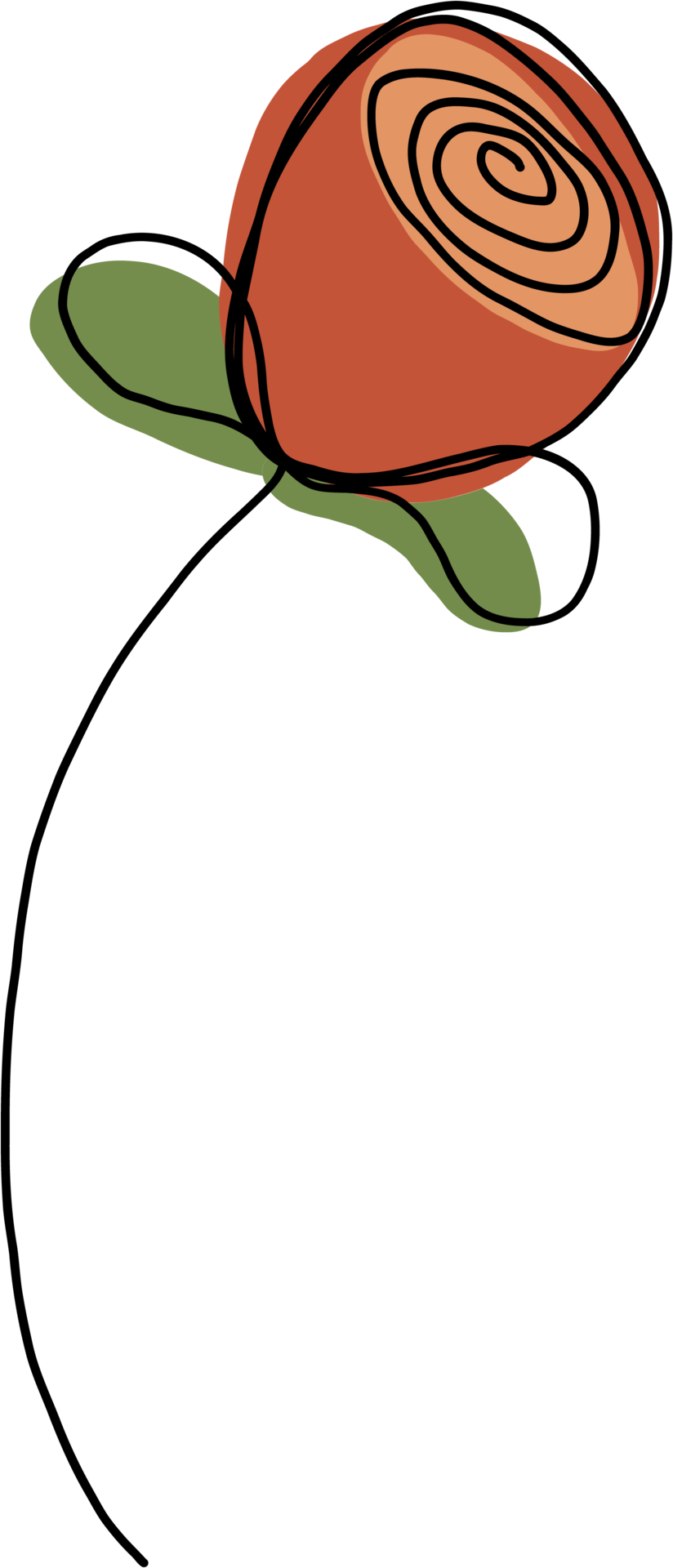 Simplicity Flower Freehand Continuous Line Drawing 13743557 Png