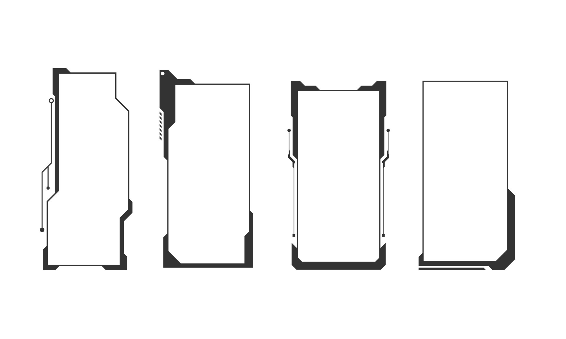 HUD Futuristic User Screen Control Interface Set. Abstract Virtual ...