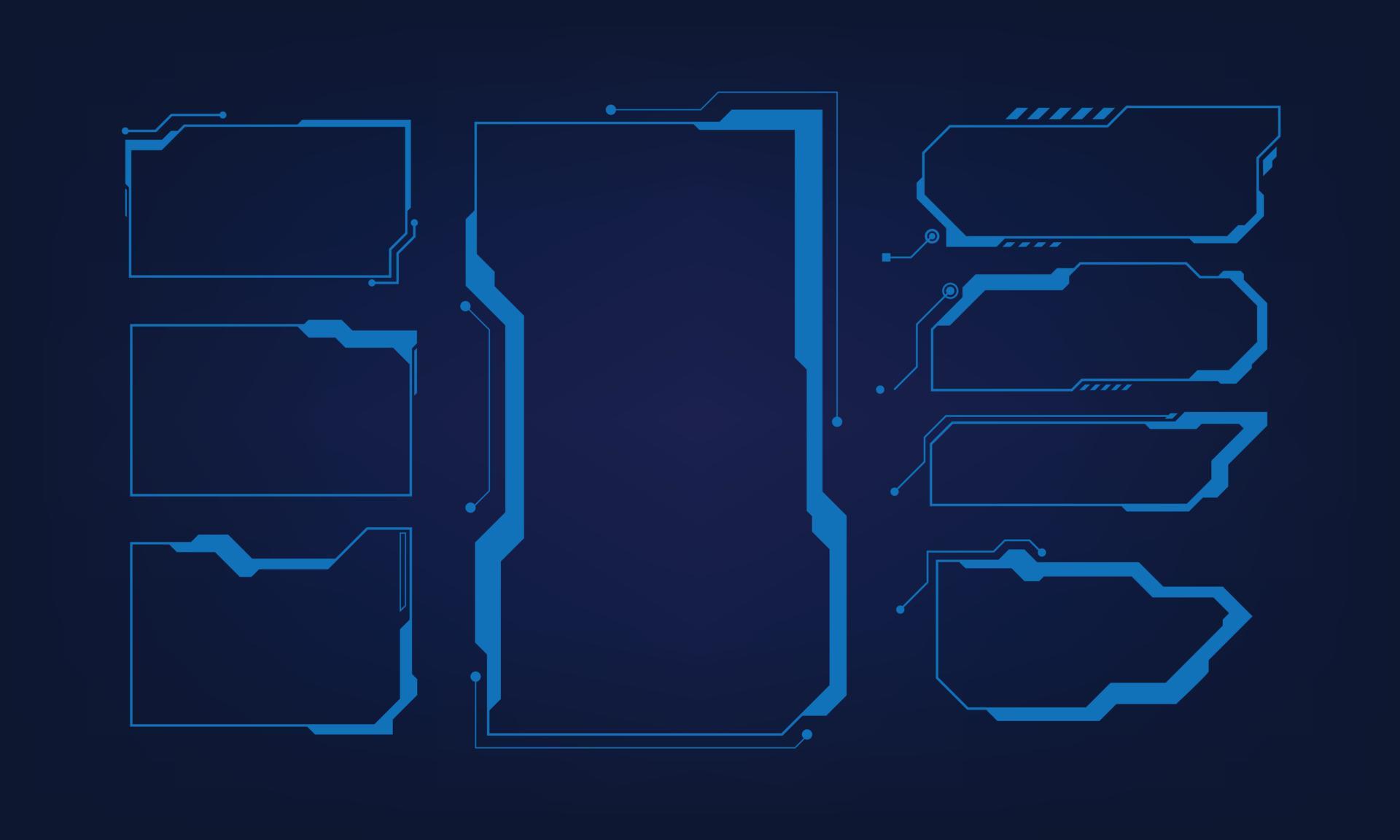 Set of Sci Fi Modern User Interface Elements. Futuristic Abstract HUD. Good for game UI. Vector ...