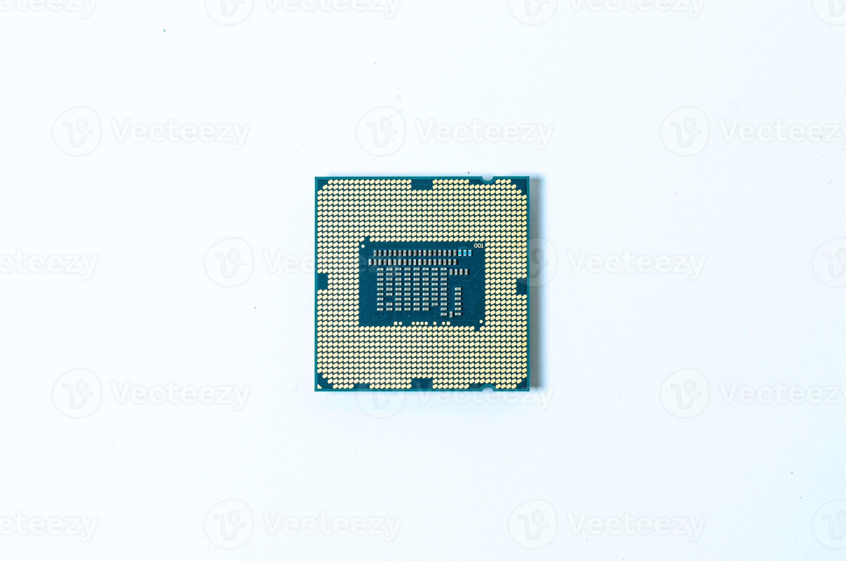 Computer Processor Cpu Central Processing Unit Microchip Isolated On
