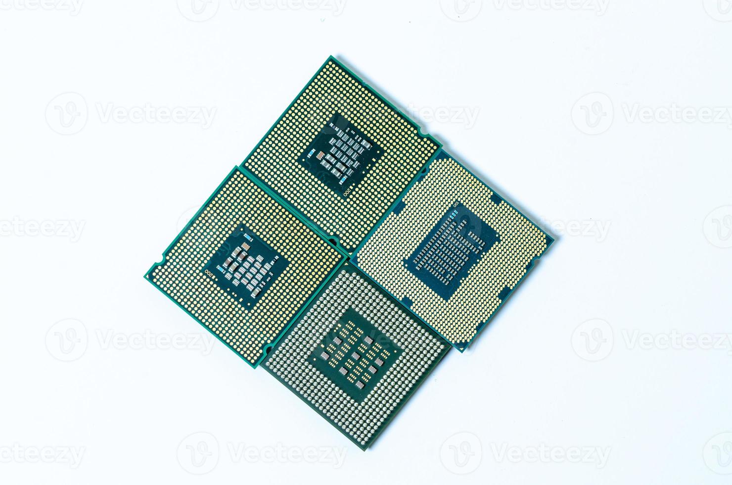 Computer Processor Cpu Central Processing Unit Microchip Isolated On