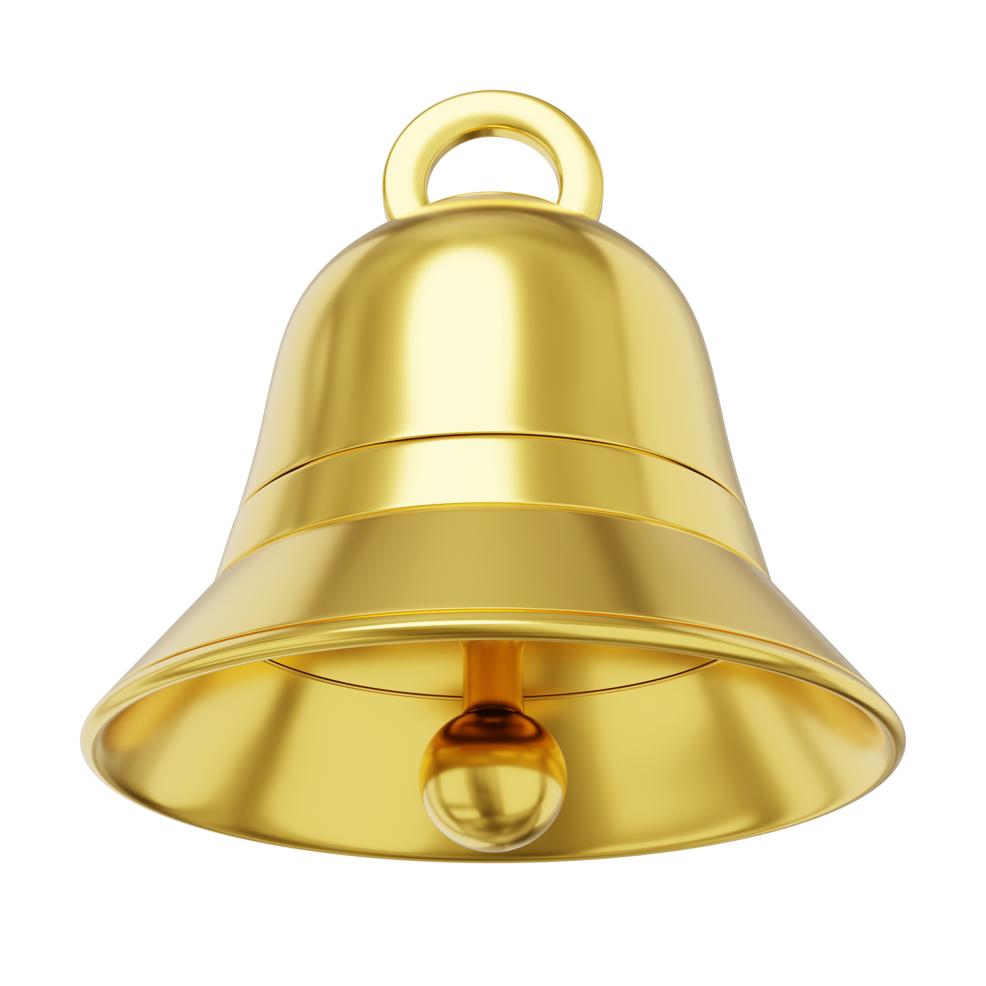 campana de metal dorado, símbolo de notificación. representación 3d ... campana de metal dorado, símbolo de notificación. representación 3d ...