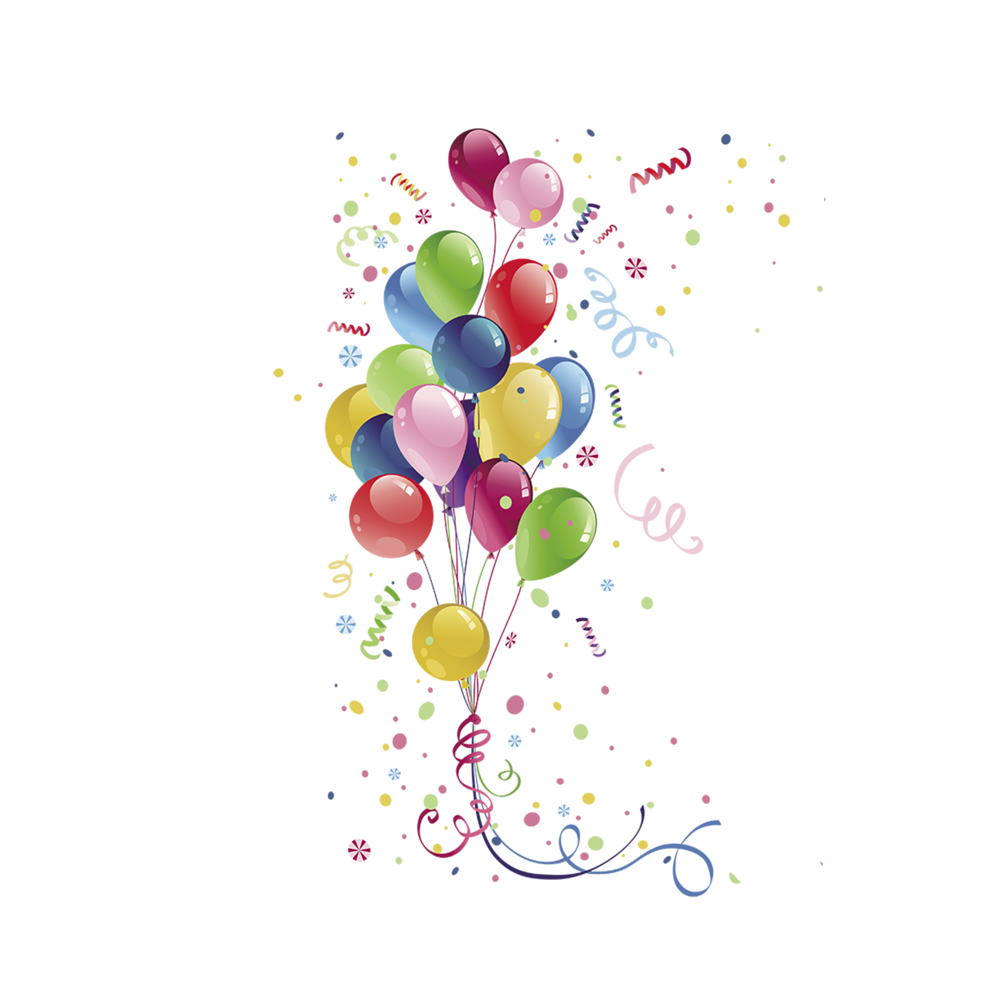 Party Balloon Birthday Colorful Balloons Ribbon Color Splash Png 13749453 Png
