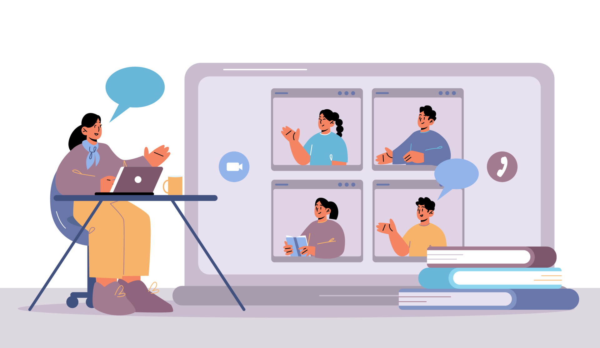 Online education, teacher and students webinar 13758012 Vector Art at ... Online education, teacher and students webinar 13758012 Vector Art at ...