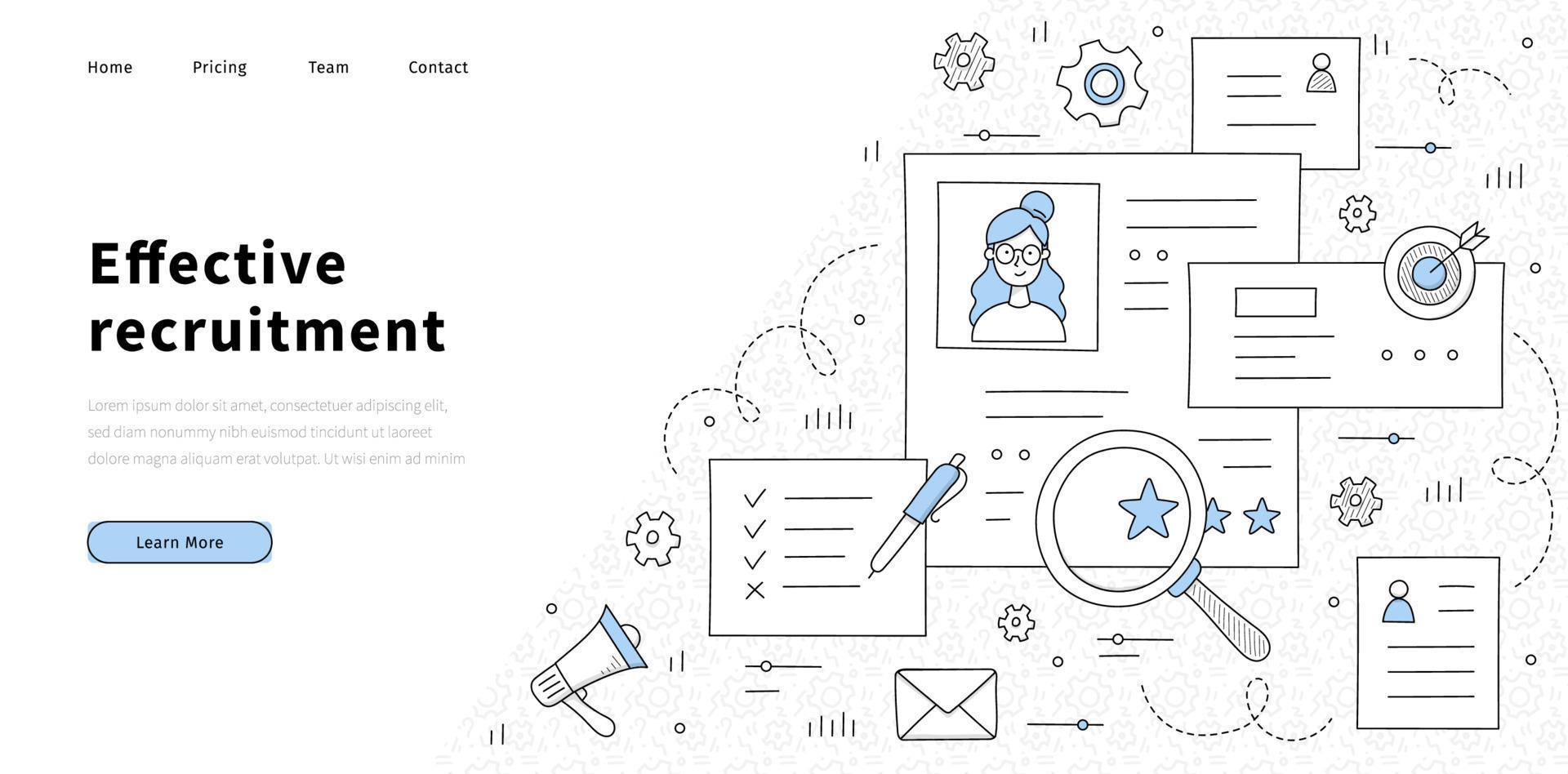 Effective recruitment, HR management banner 13758203 Vector Art at Vecteezy Effective recruitment, HR management banner 13758203 Vector Art at Vecteezy