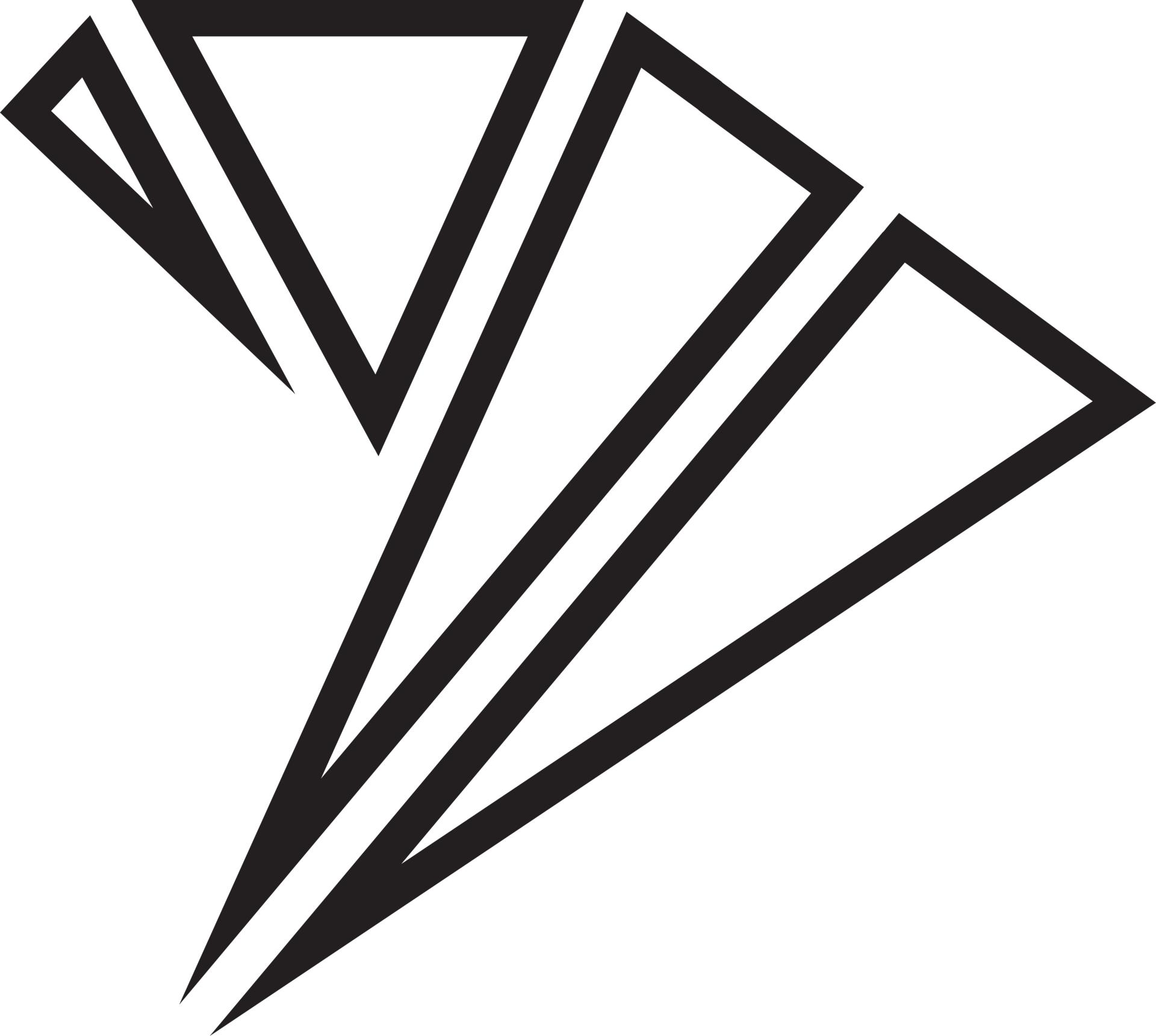 Abstract Folded Triangle Logo Illustration In Trendy And Minimal Style