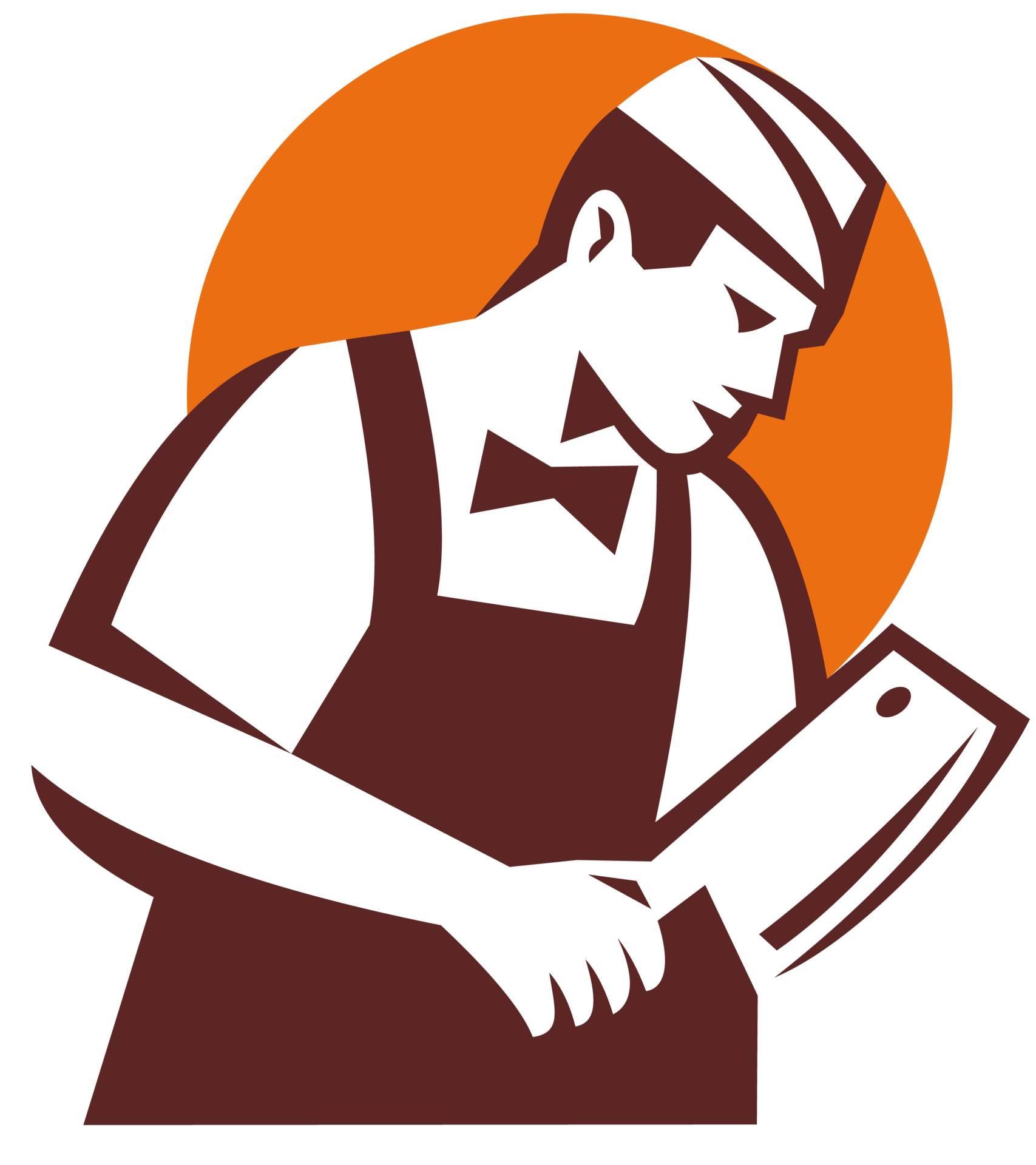 Butcher holding meat cleaver 13761261 PNG Butcher holding meat cleaver 13761261 PNG