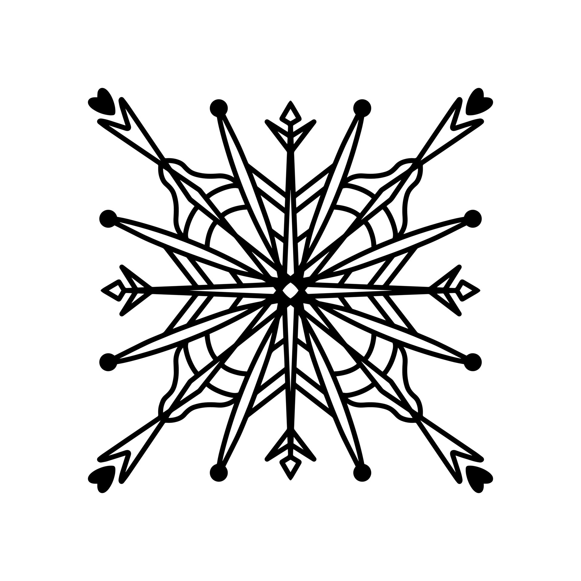 Little Snowflake Clipart Outline
