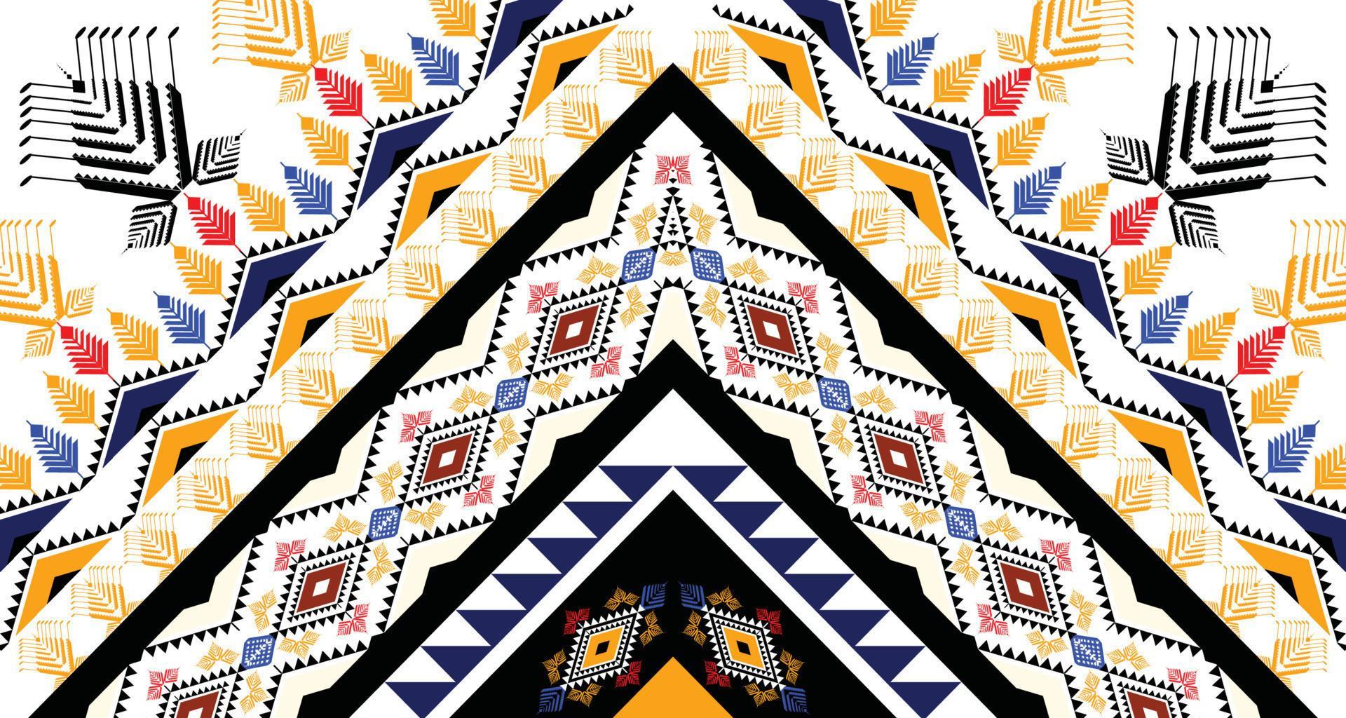 Geometric Ethnic American Western Aztec Motif Pattern Style Seamless Pattern Design For