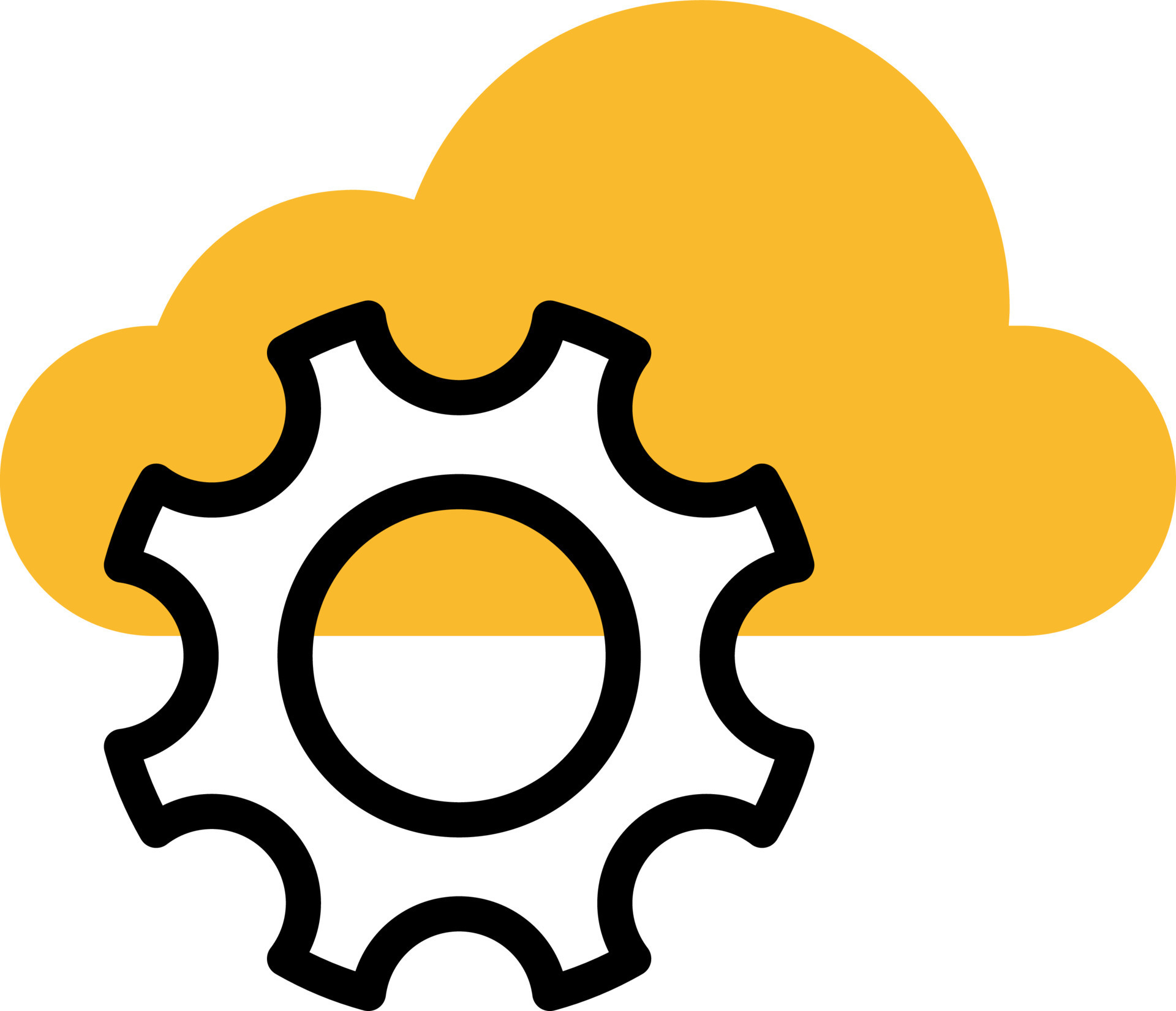 Network cloud optimization, illustration, vector on a white background ...