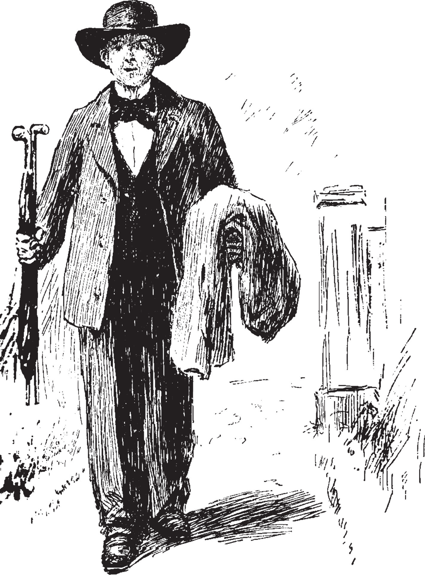 Man With Hat, vintage illustration 13767217 Vector Art at Vecteezy