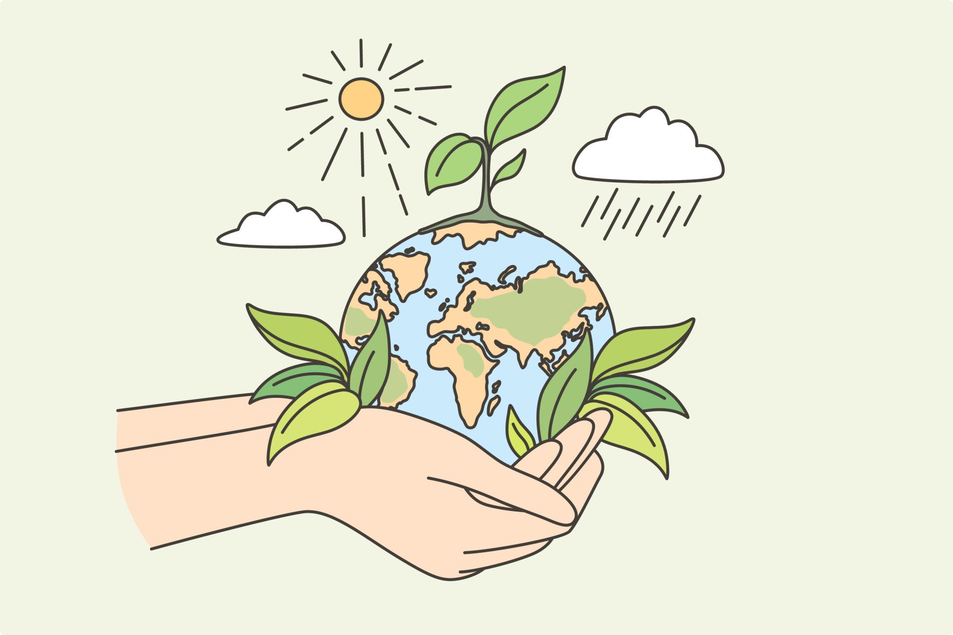 Ecología Naturaleza Sostenible Concepto De Conversación Del Planeta Manos Humanas Sosteniendo