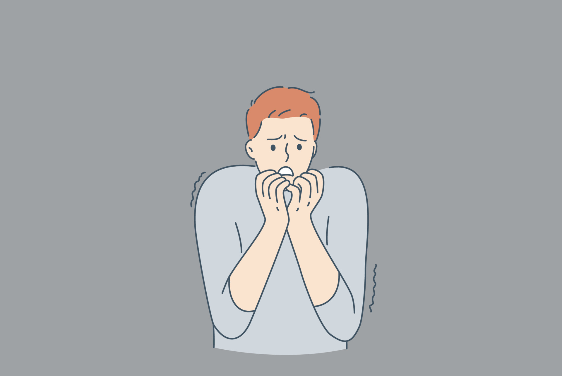 Concepto De Salud Mental Y Miedos Internos Joven Estresado Personaje