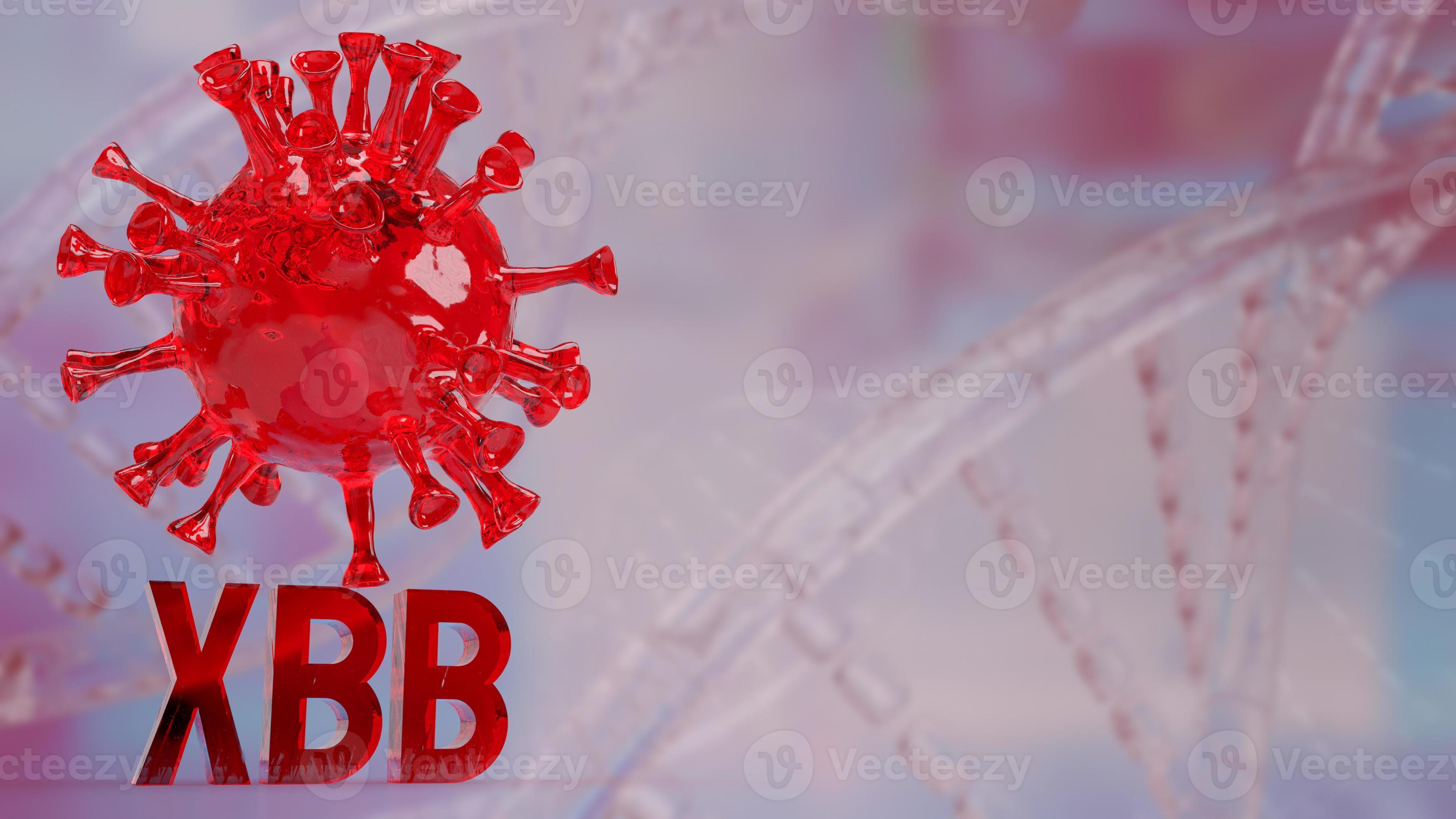 el virus rojo y el texto xbb en la representación 3d de fondo sci 13773461 Foto de stock en Vecteezy
