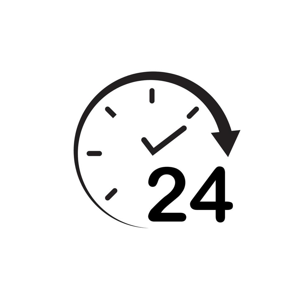 24 Hour icon vector illustration design 13774607 Vector Art at Vecteezy