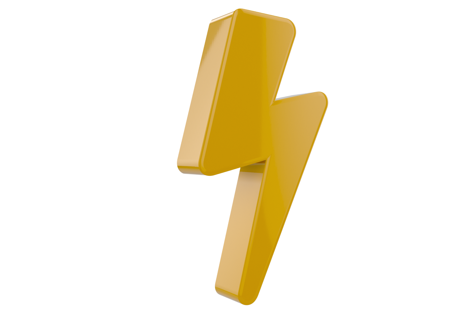 3D Icon of energy thunder lightning bolt symbol or electricity power ... 3D Icon of energy thunder lightning bolt symbol or electricity power ...
