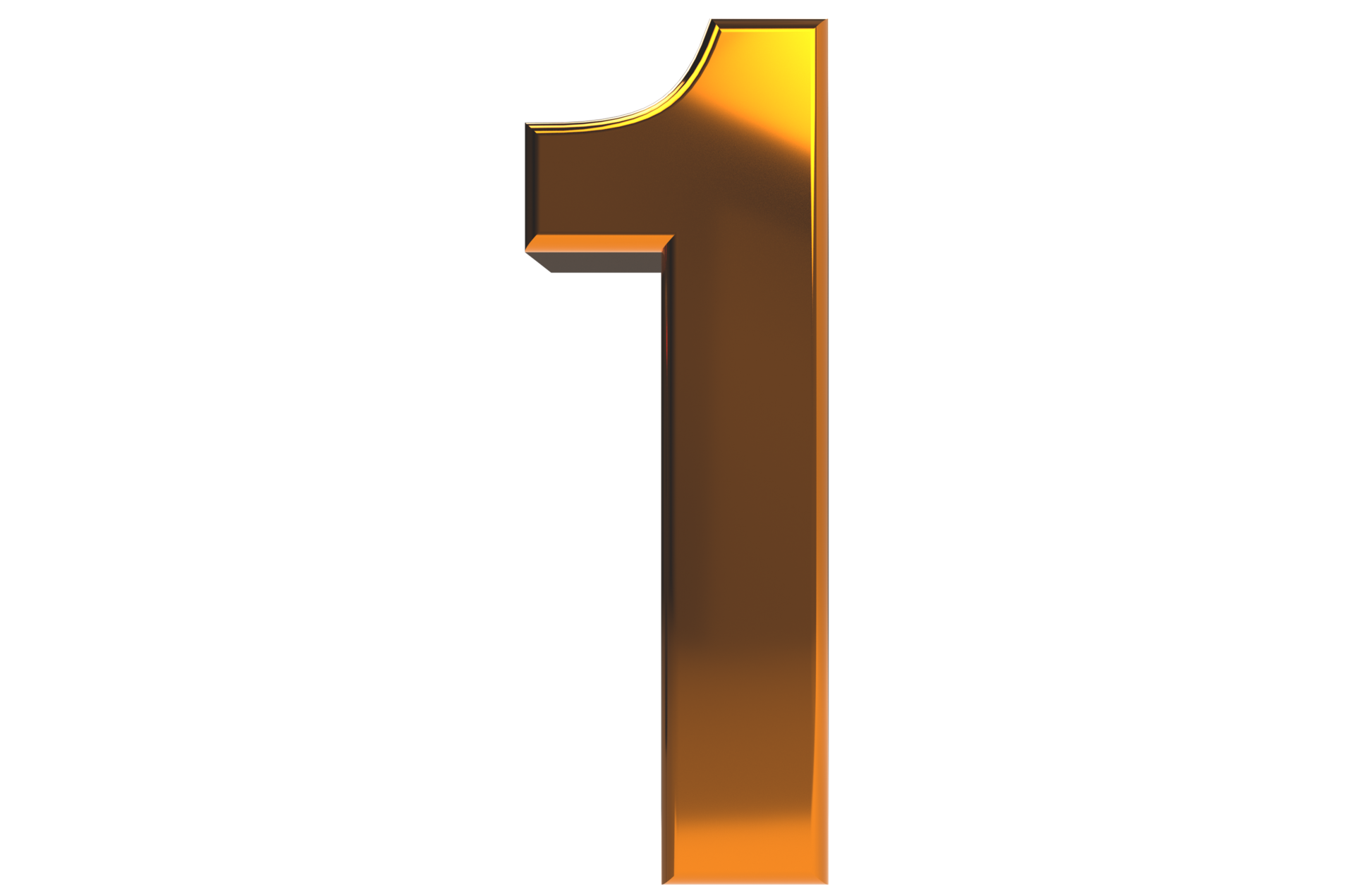 Number 1 3d render illustration 13775676 PNG