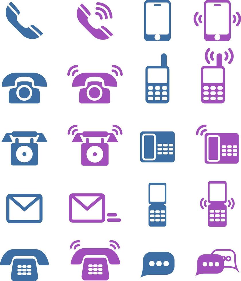 Telephone icon set, illustration, on a white background. 13775866 ...
