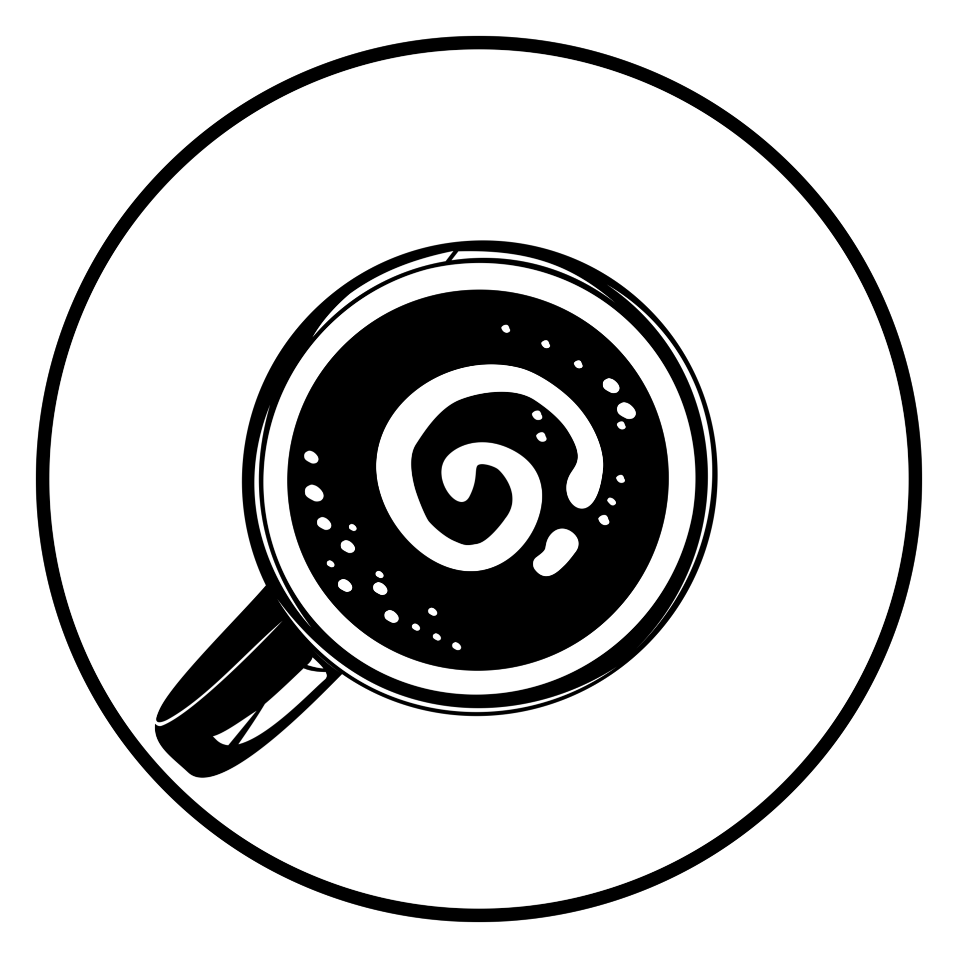 Coffee Cup Silhouette Top View Coffee Cup Illustration For Logo Or Graphic Design Element