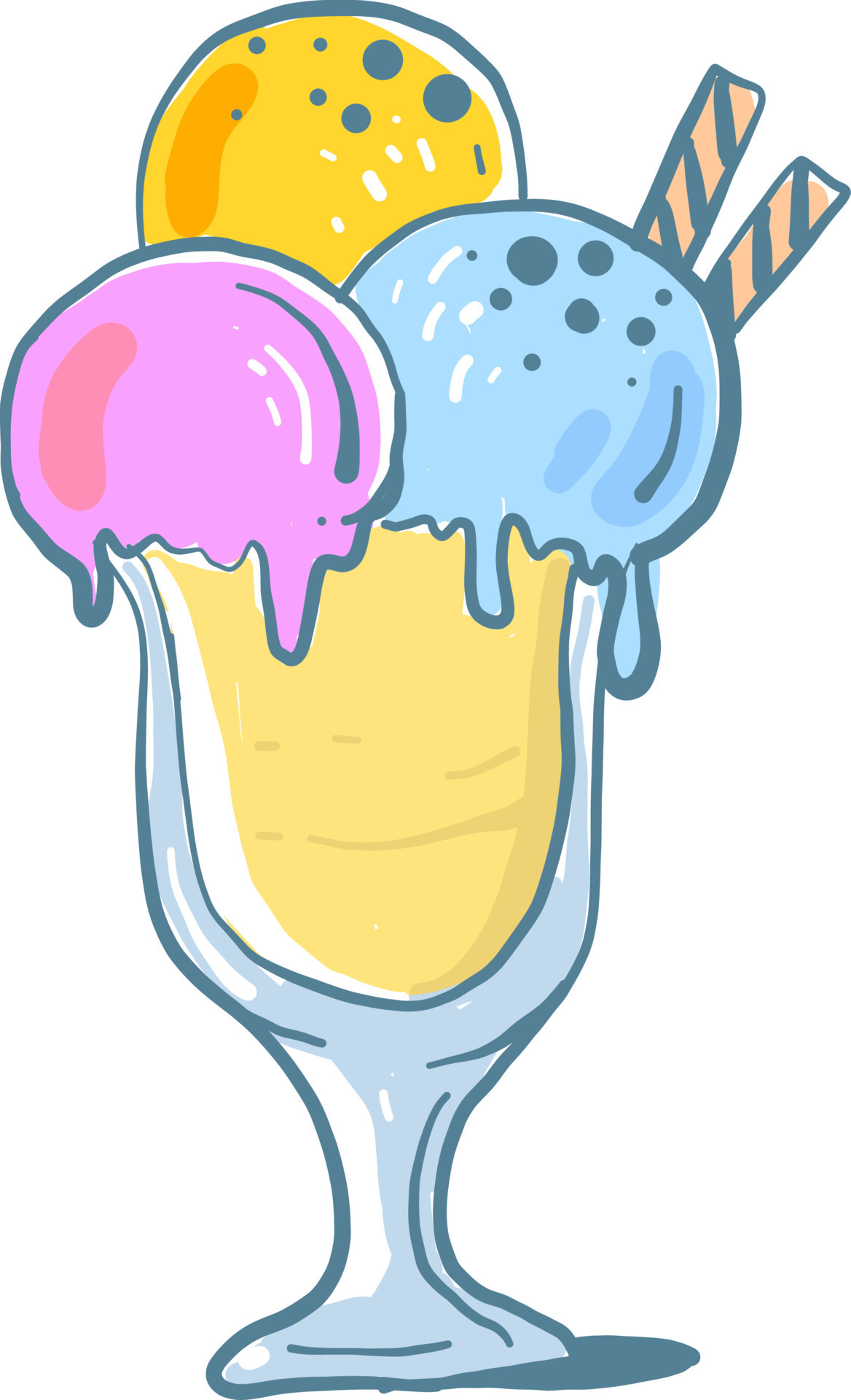 Helado En Una Taza Ilustración Vector Sobre Fondo Blanco 13779040