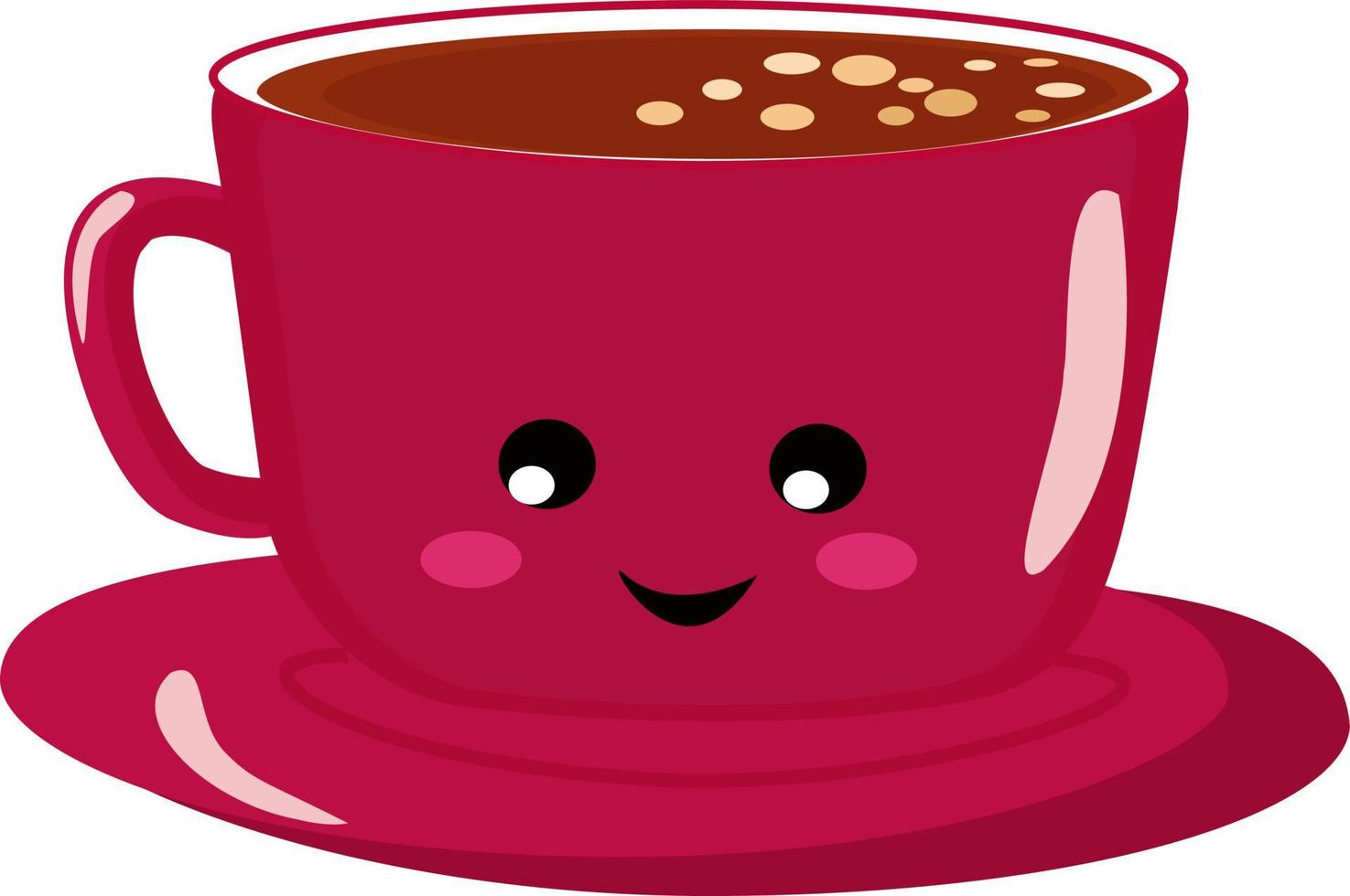 Pink Coffee Cup Illustration Vector On White Background 13779173 Vector Art At Vecteezy