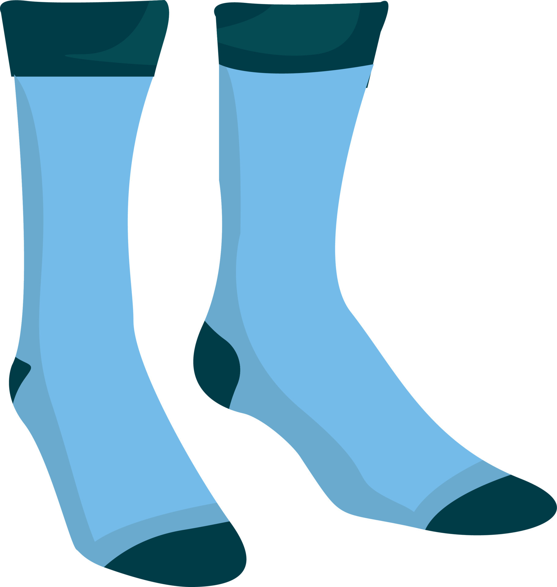 Blue Socks Illustration Vector On White Background 13782017 Vector Art At Vecteezy