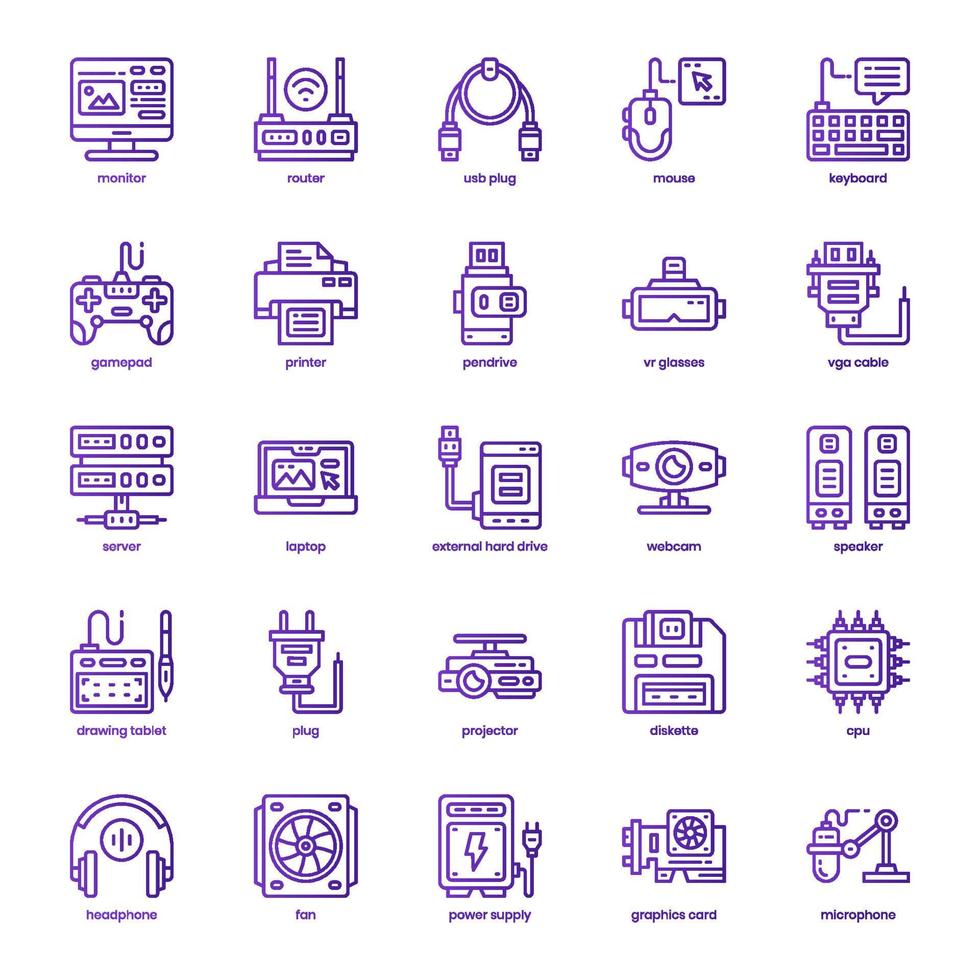 Computer Hardware icon pack for your website design, logo, app, and ... Computer Hardware icon pack for your website design, logo, app, and ...