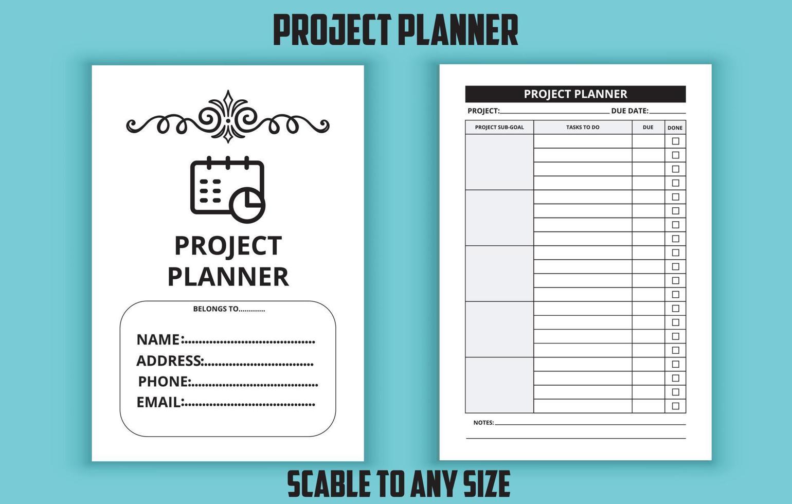 Project planner editable template 13783009 Vector Art at Vecteezy
