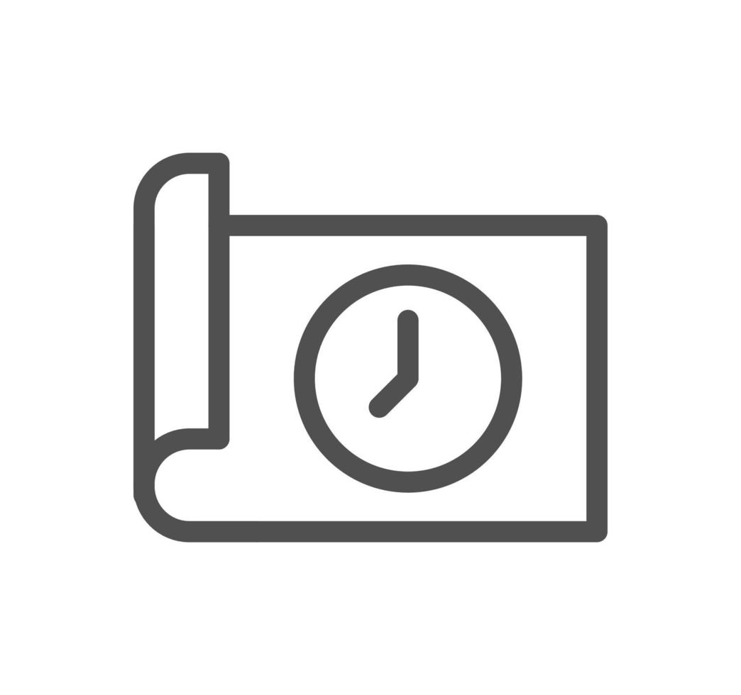 Timer And Clock Icon Outline And Linear Vector 13783701 Vector Art At