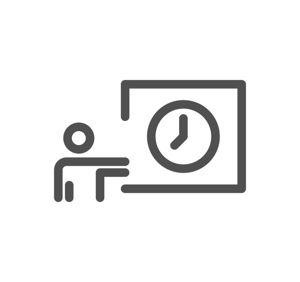 Timer And Clock Icon Outline And Linear Vector 13783738 Vector Art At