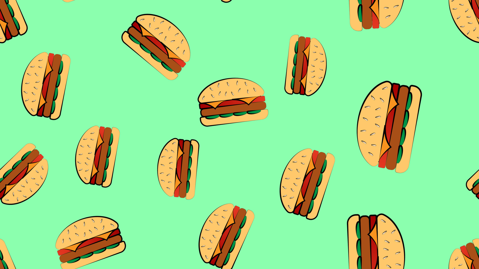 Burger Seamless Pattern Fast Food Pattern Vector 13784531 Vector Art At Vecteezy