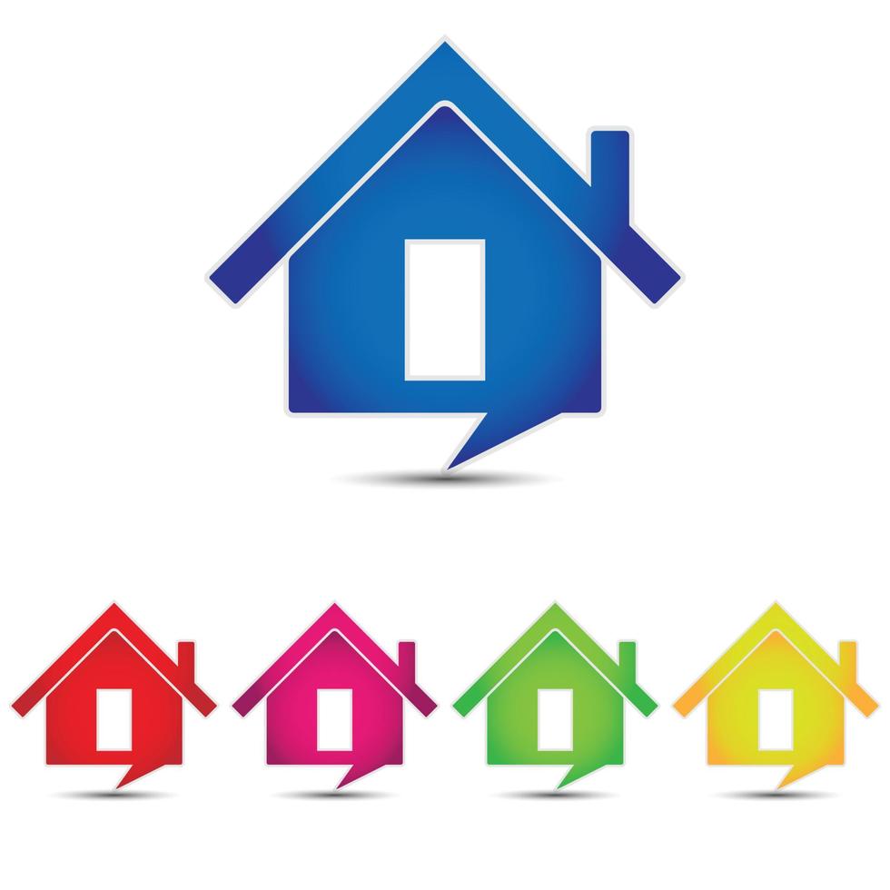 icono de la casa. ilustración de vector de icono de inicio. icono abstracto de una casa con ...