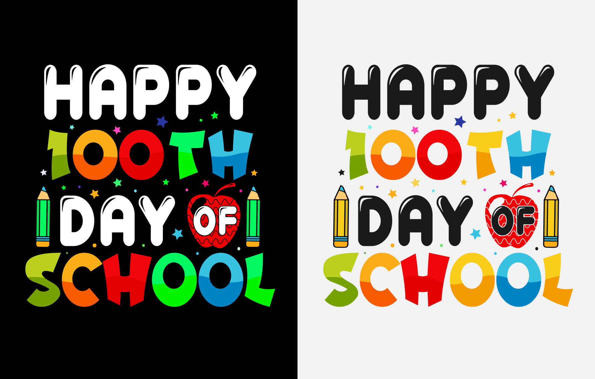 100 días de escuela, diseño de camiseta de cien días, camiseta de ...