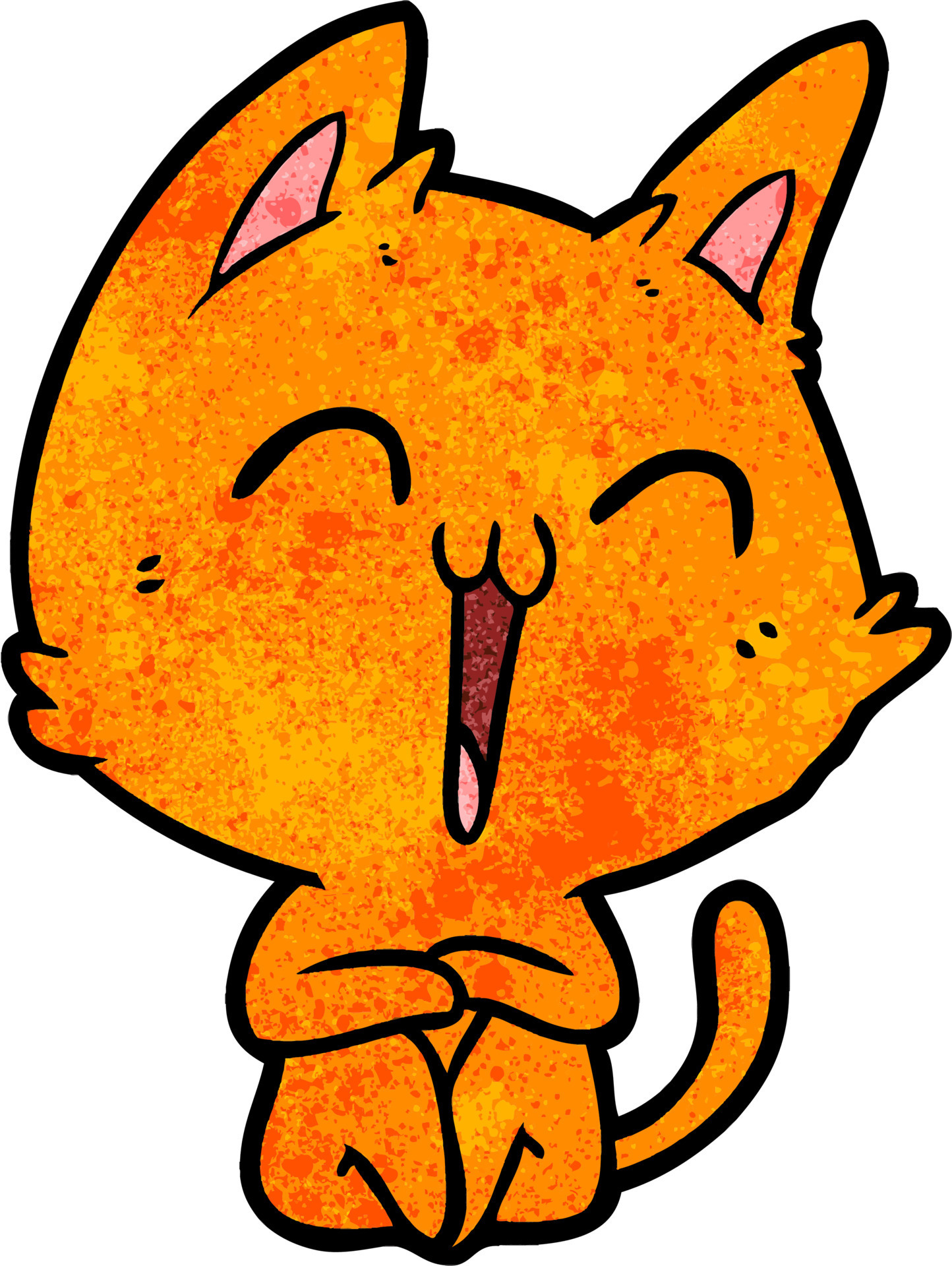 retro grunge texture cartoon cat laughing 13789009 Vector Art at Vecteezy retro grunge texture cartoon cat laughing 13789009 Vector Art at Vecteezy