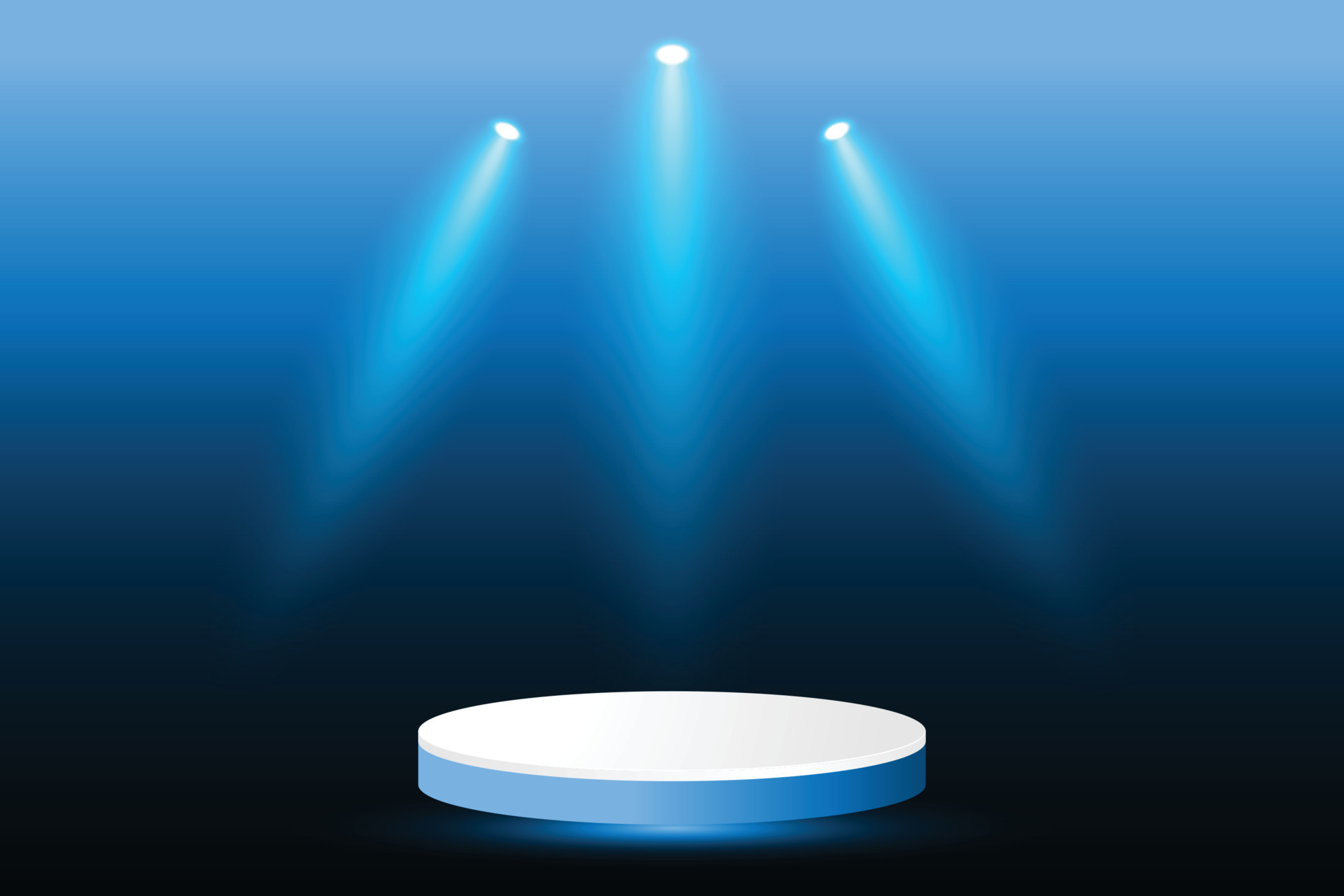 Podium abstract background. Geometric shape.blue colors scene. Minimal 3d rendering. Round ...