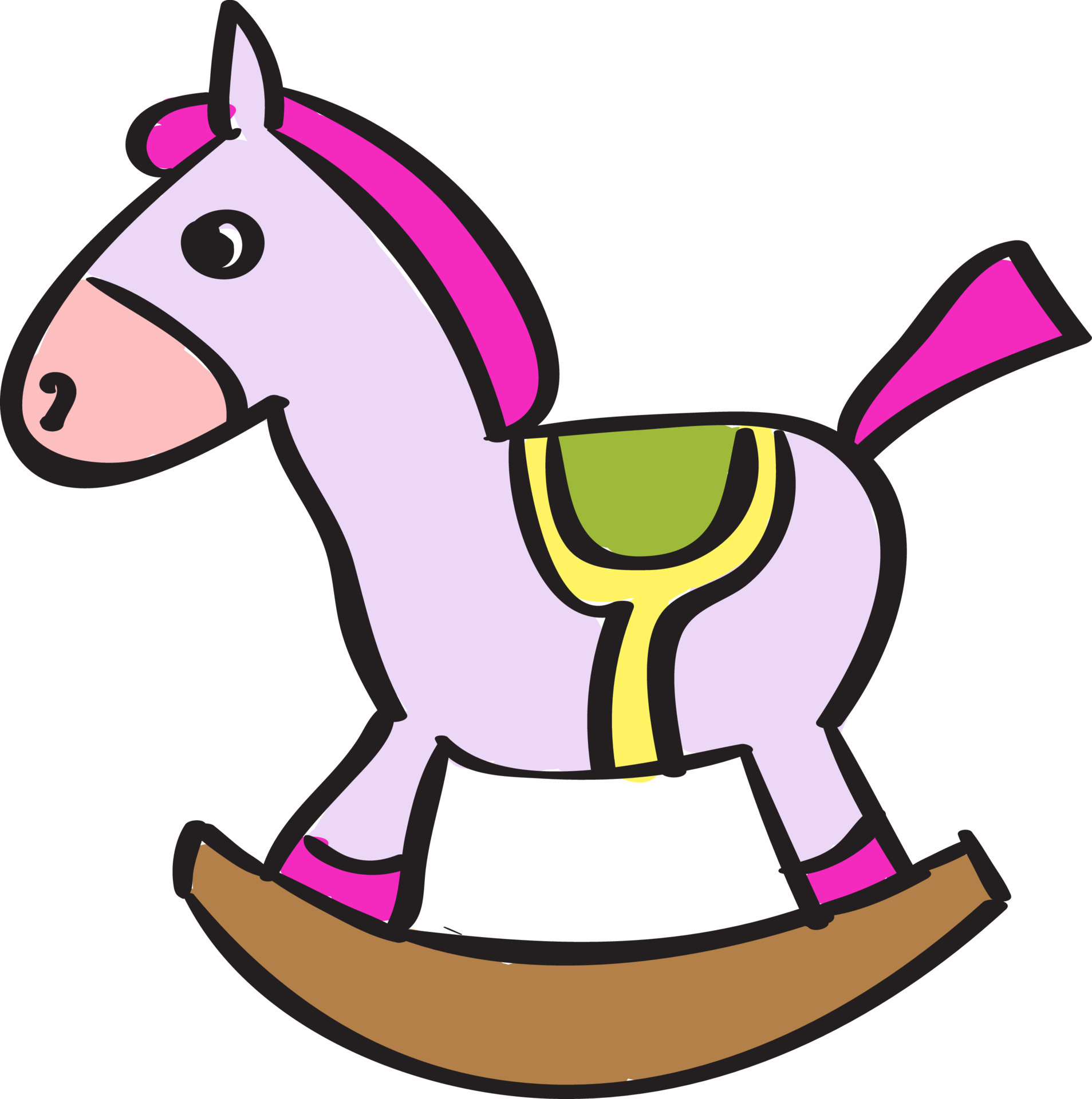 Caballo de juguete, ilustración, vector sobre fondo blanco. 13792107 ...