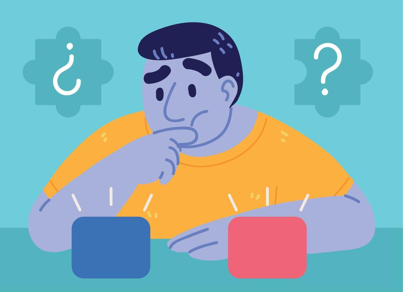guy difficult choice, theme 13792328 Vector Art at Vecteezy guy difficult choice, theme 13792328 Vector Art at Vecteezy
