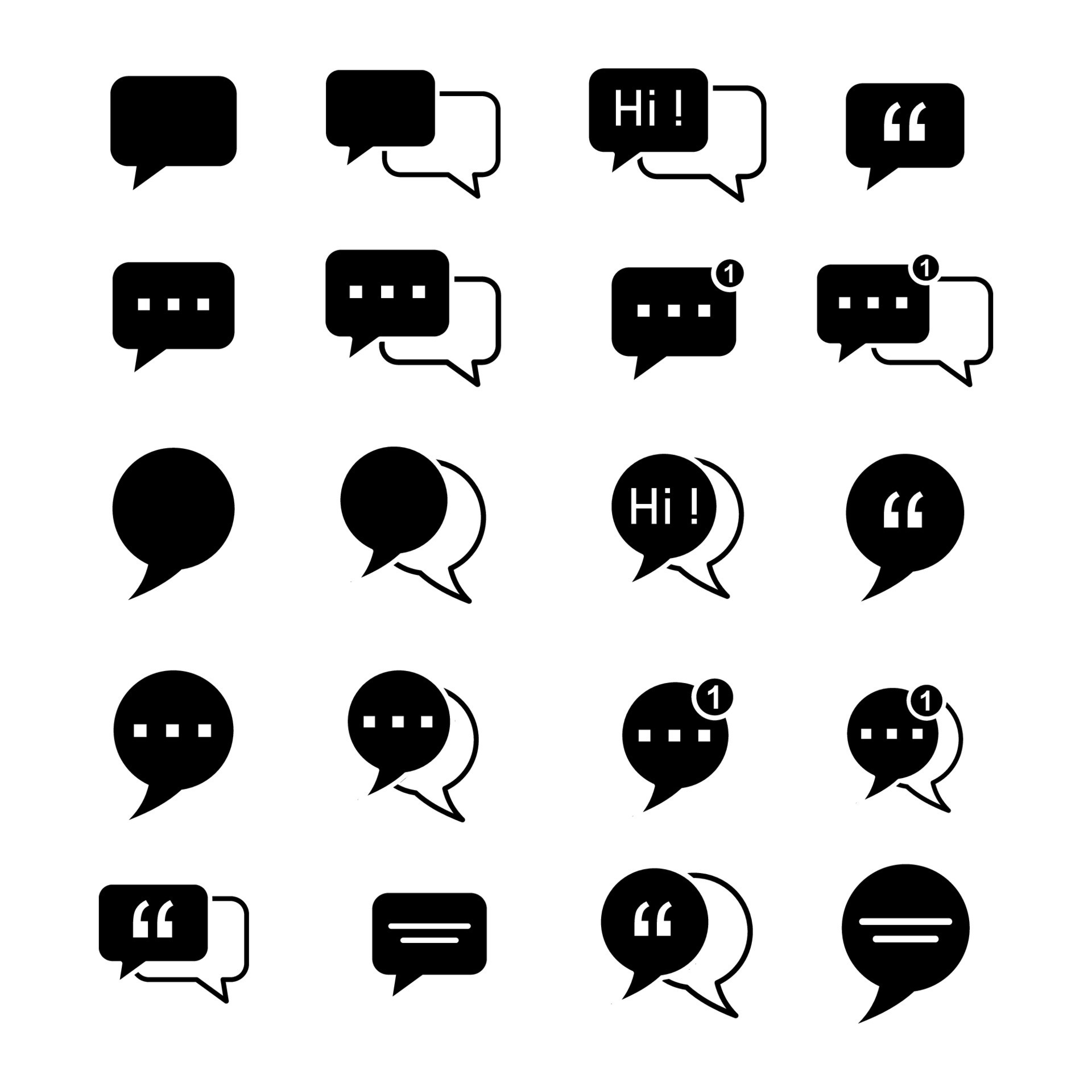 Speech bubble icon vector design templates 13794791 Vector Art at Vecteezy